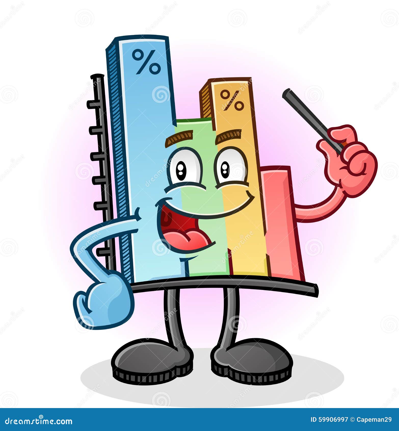 Bar Graph Cartoon Character With Pointer Stock Vector - Image: 59906997 Bar Graph Cartoon Character With Pointer Stock Vector - Image: 59906997