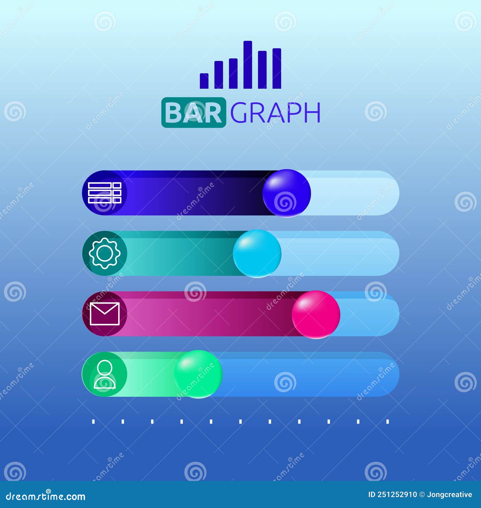 Bar Graph Chart Business Statistic Data Infographic Template Stock ...
