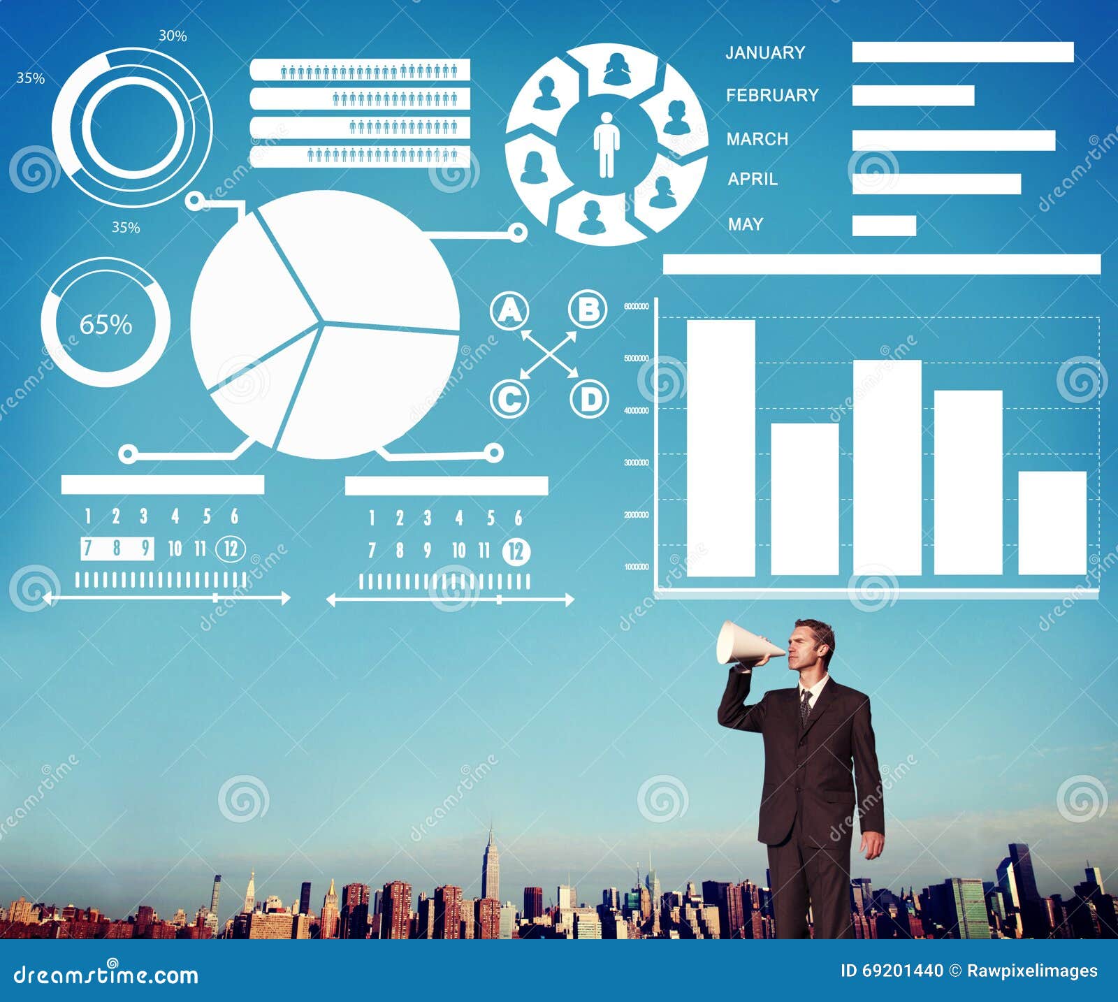 Bar Graph Chart Data Information Infographic Report Concept Stock Photo ...