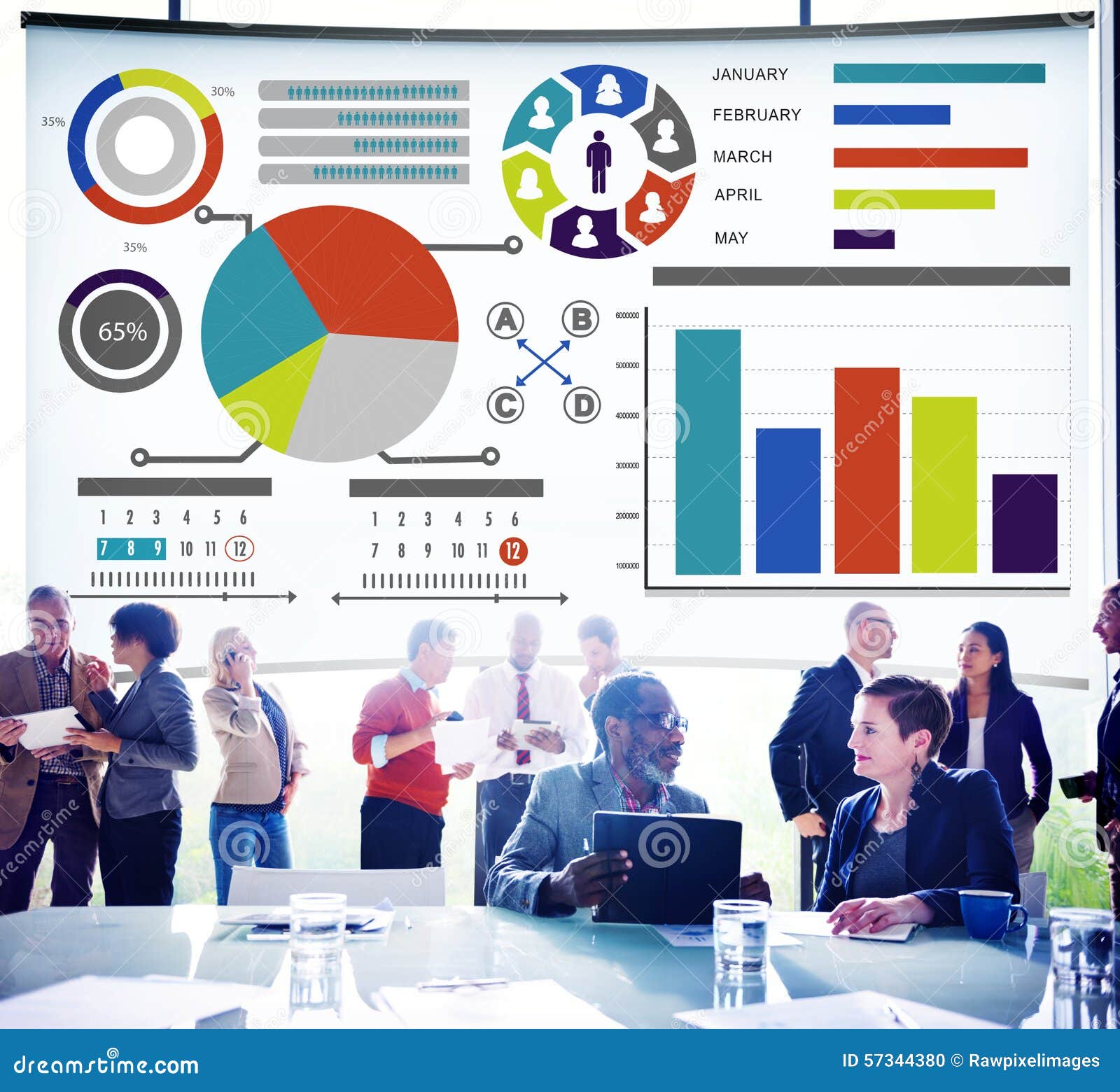 Bar Graph Chart Data Information Inforgraphic Report Concept Stock ...