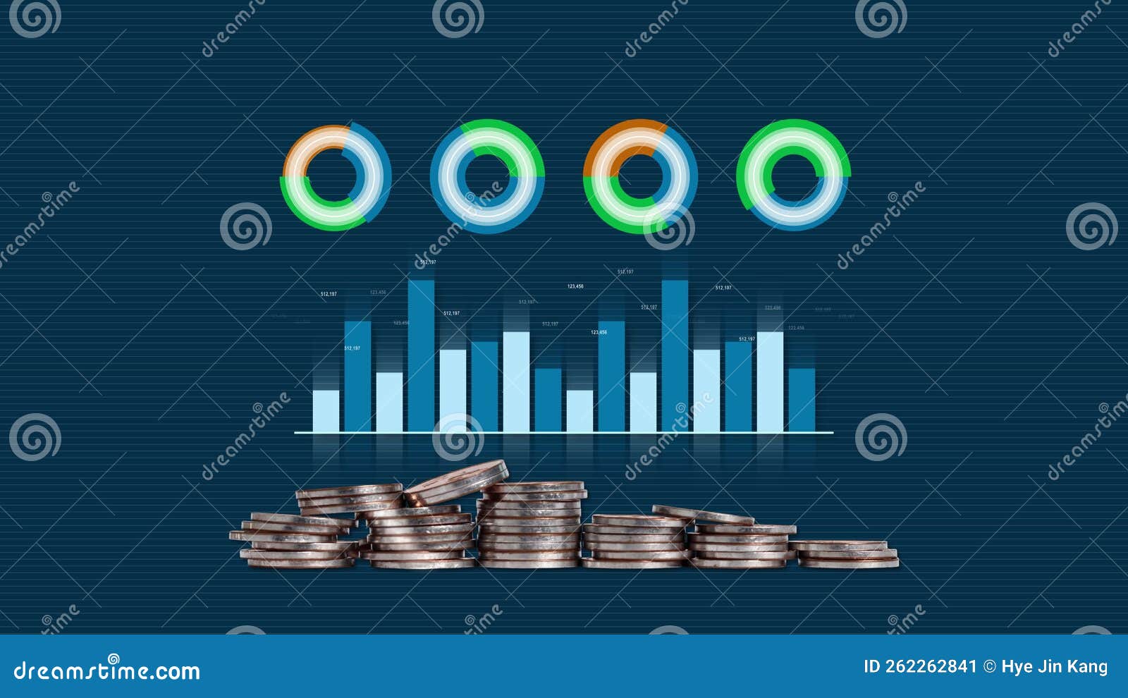 Bar Graph and Circular Graph. Stock Video - Video of indicator, diagram ...