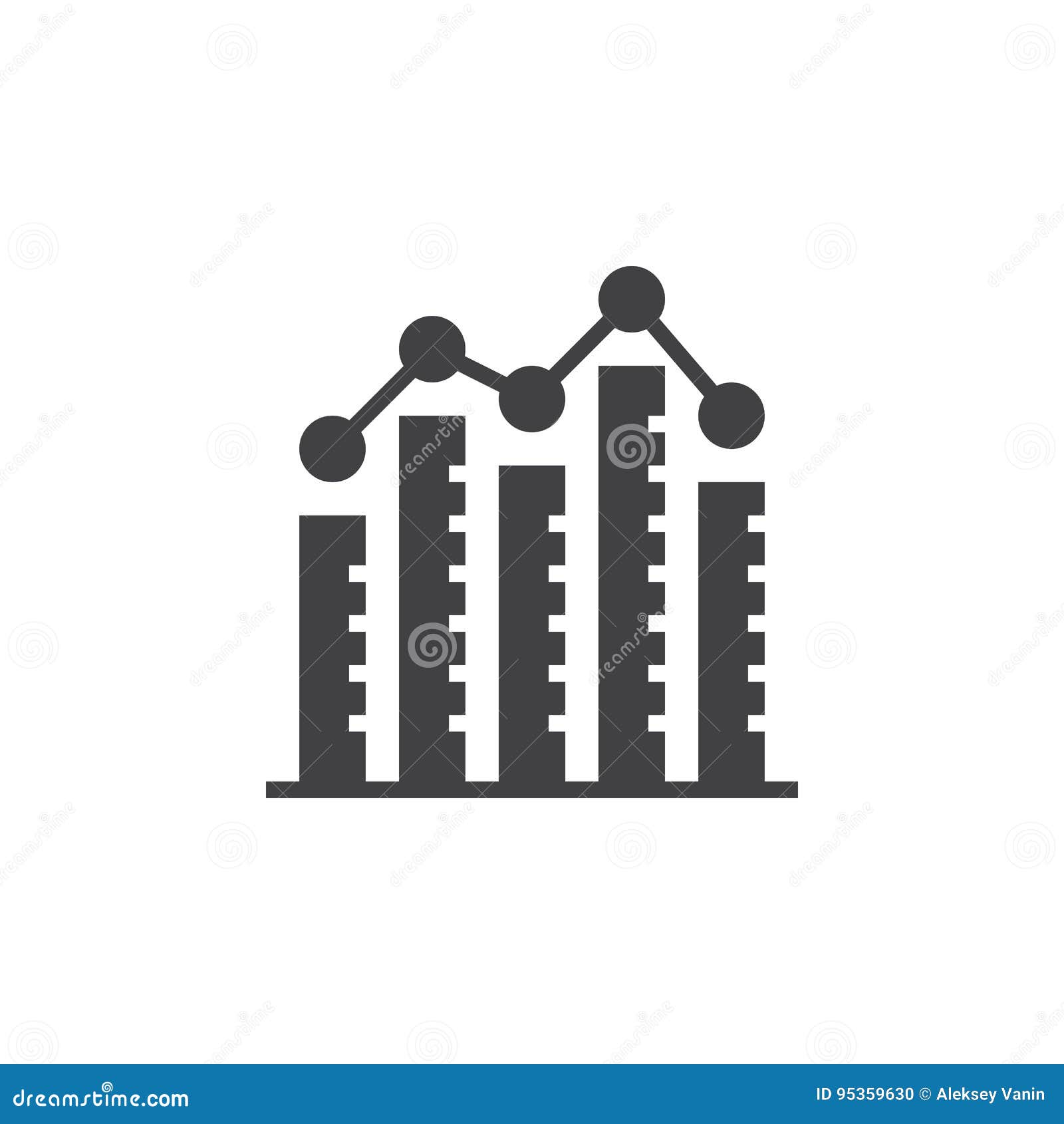 Bar Graph. Column Chart Icon Vector, Filled Flat Sign, Solid Pic Stock ...