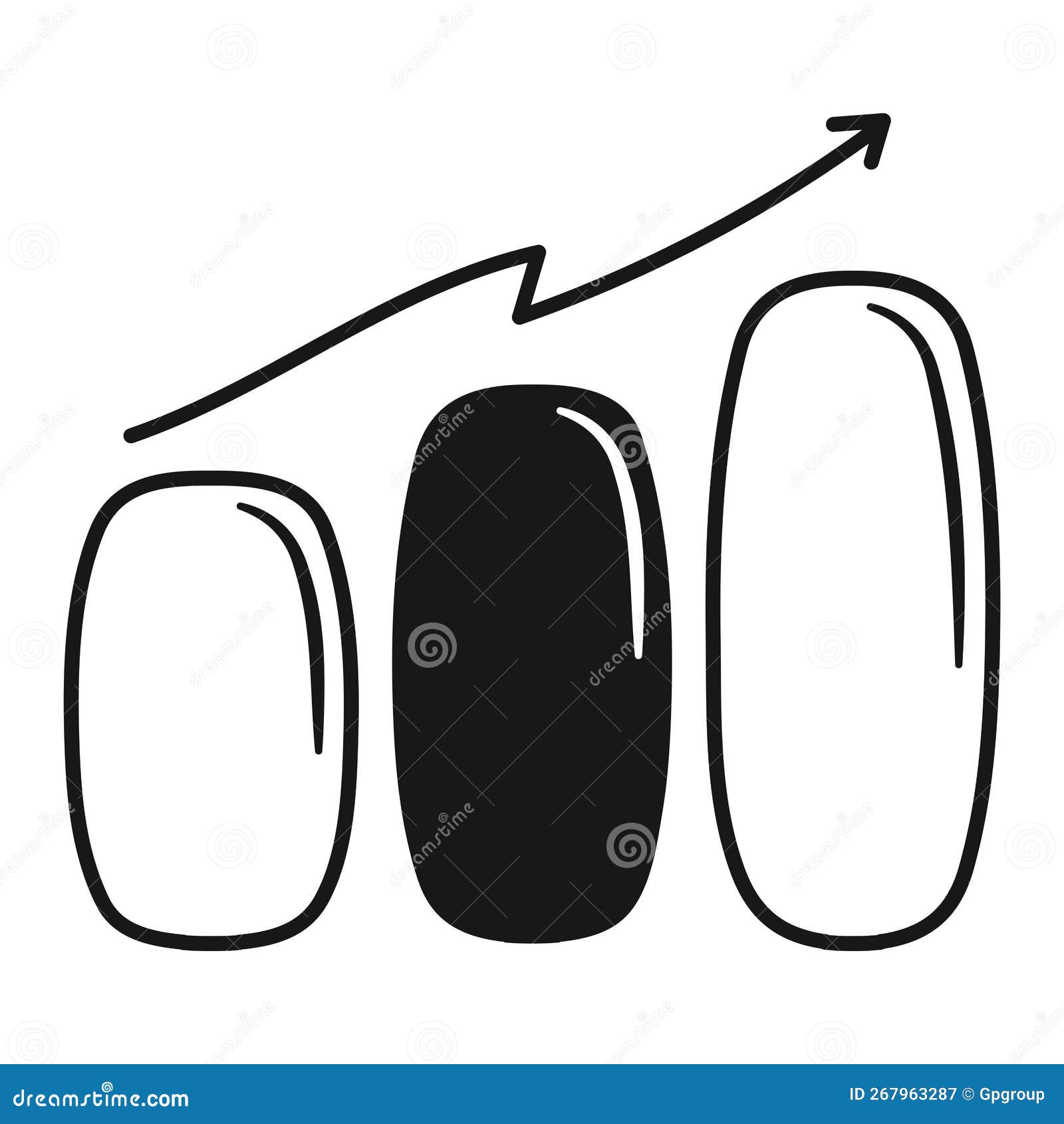 Bar graph design stock vector. Illustration of diagram - 267963287