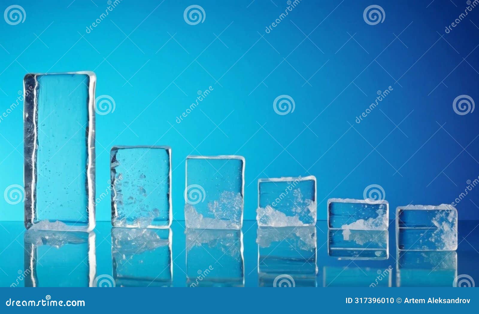 Bar Graph in the Form of Ice Rectangles Stock Illustration ...