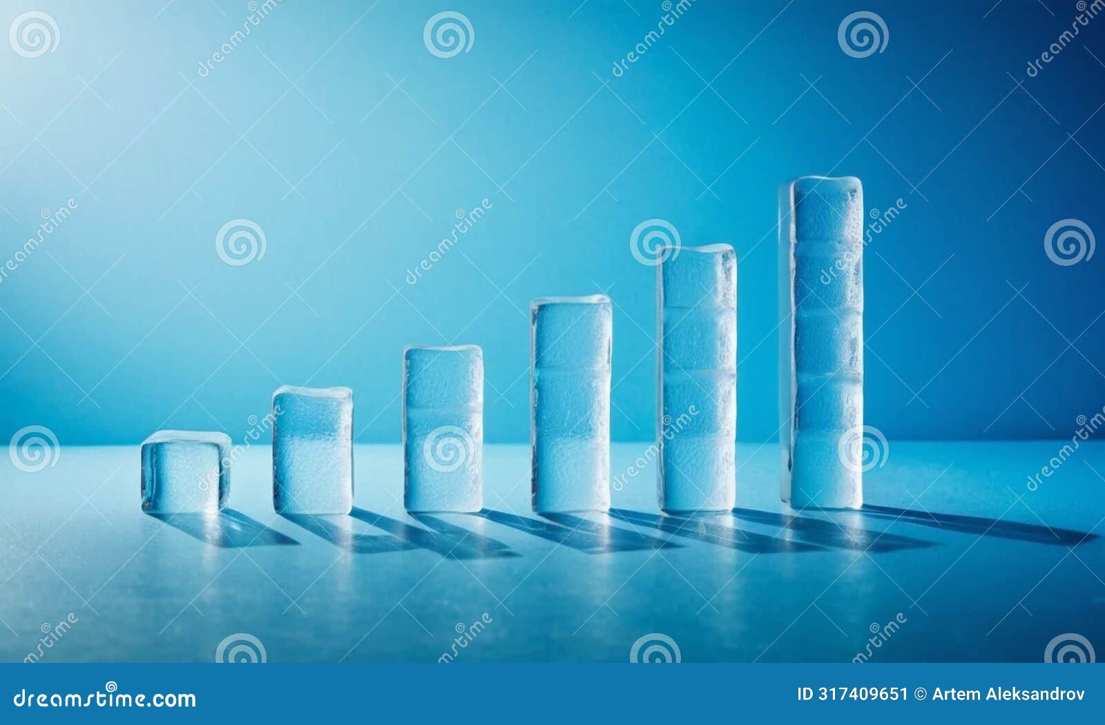 Bar Graph in the Form of Ice Rectangles Stock Illustration ...