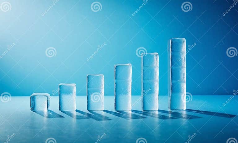 Bar Graph in the Form of Ice Rectangles Stock Illustration ...