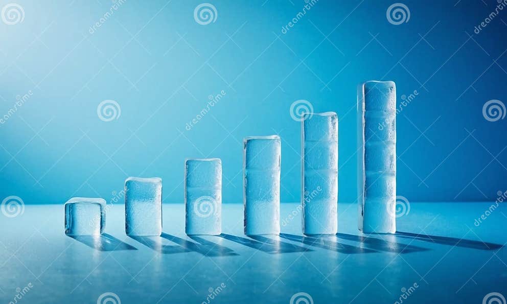 Bar Graph in the Form of Ice Rectangles Stock Illustration ...