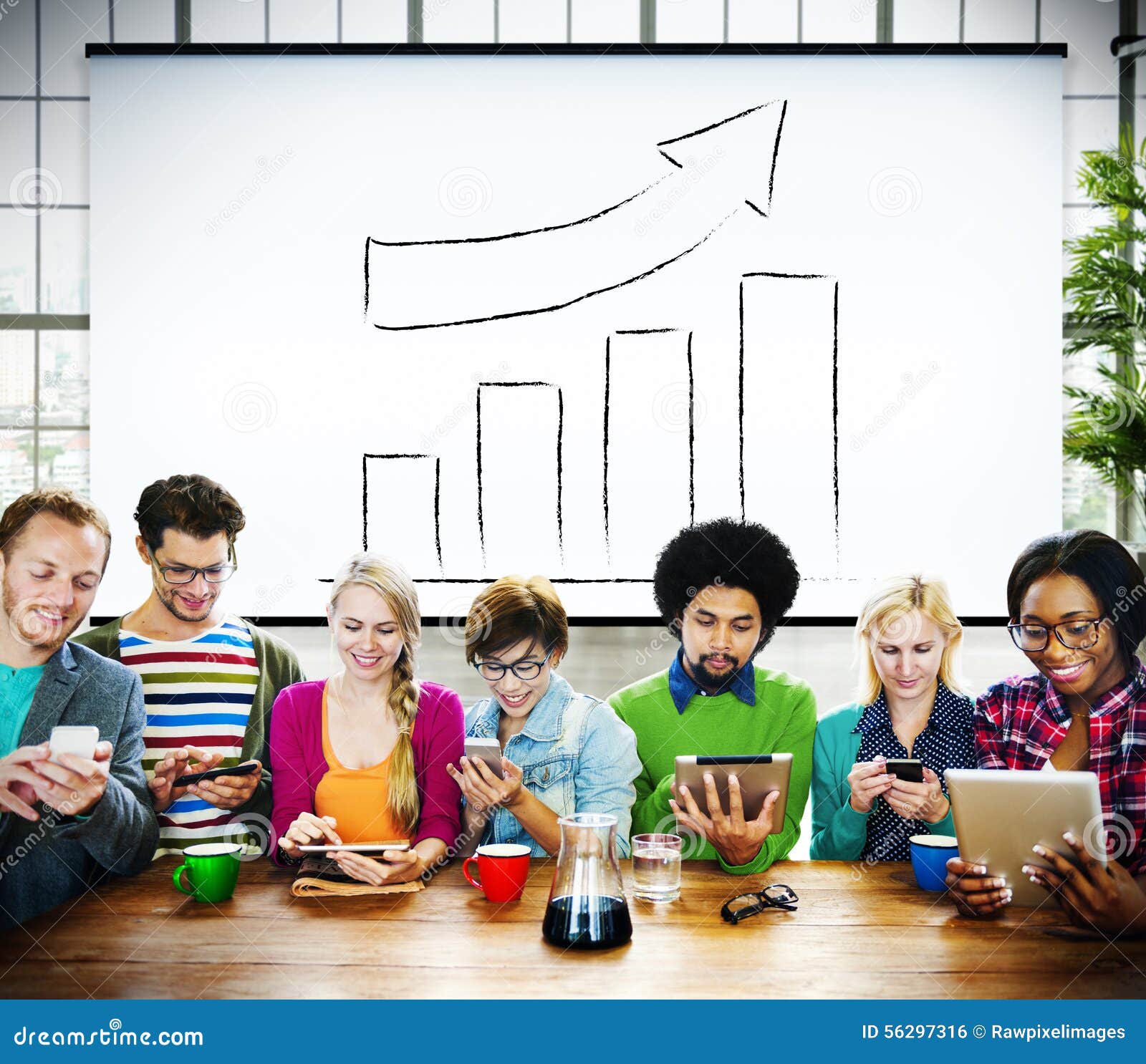 Bar Graph Growth Moving Up Improvement Concept Stock Photo - Image of ...