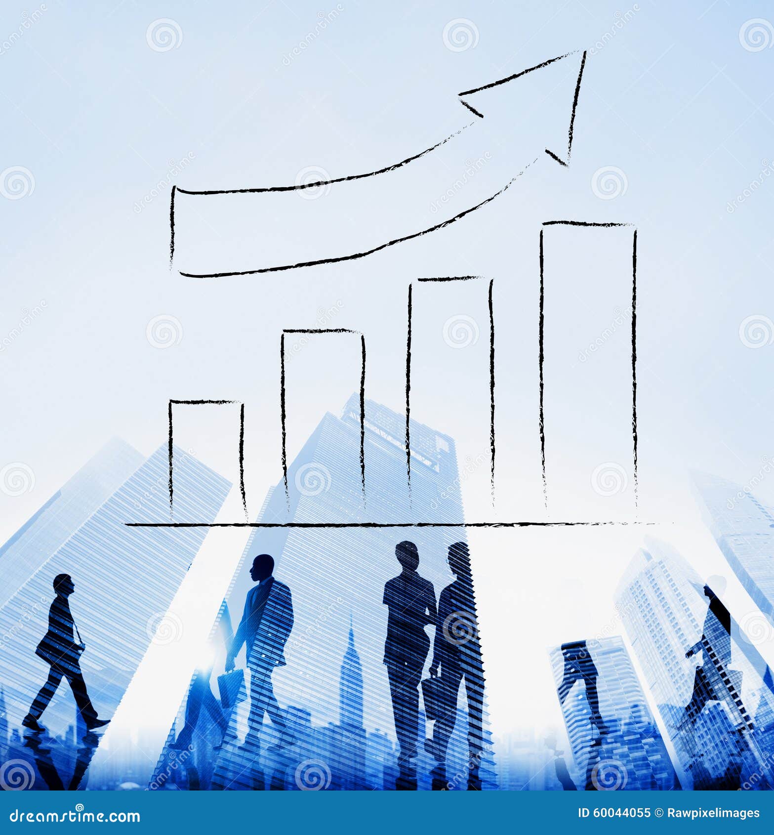 Bar Graph Growth Moving Up Improvement Concept Stock Image - Image of ...