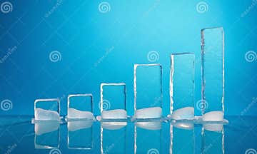 Bar Graph in the Form of Ice Rectangles Stock Illustration ...