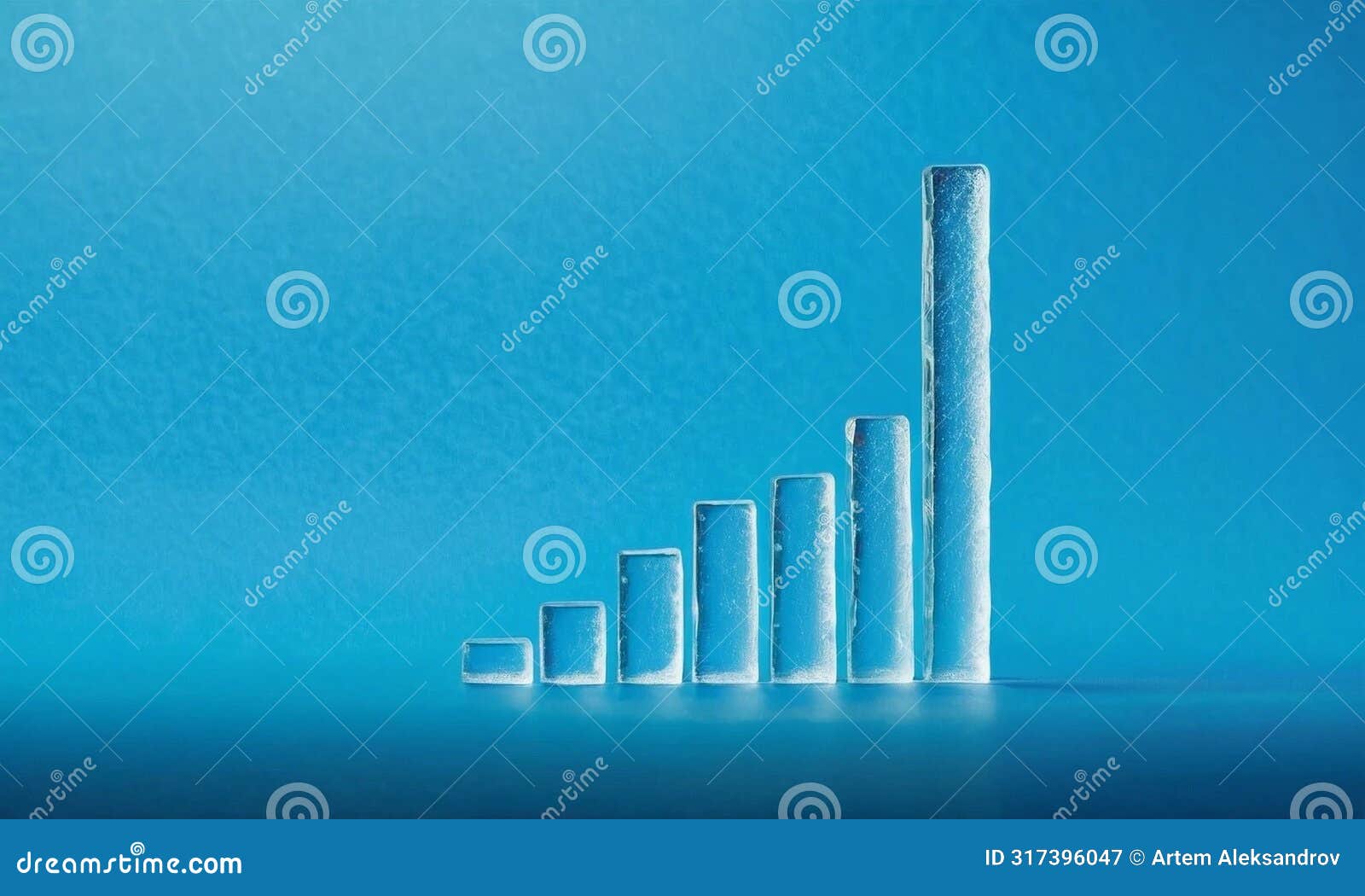 Bar Graph in the Form of Ice Rectangles Stock Illustration ...