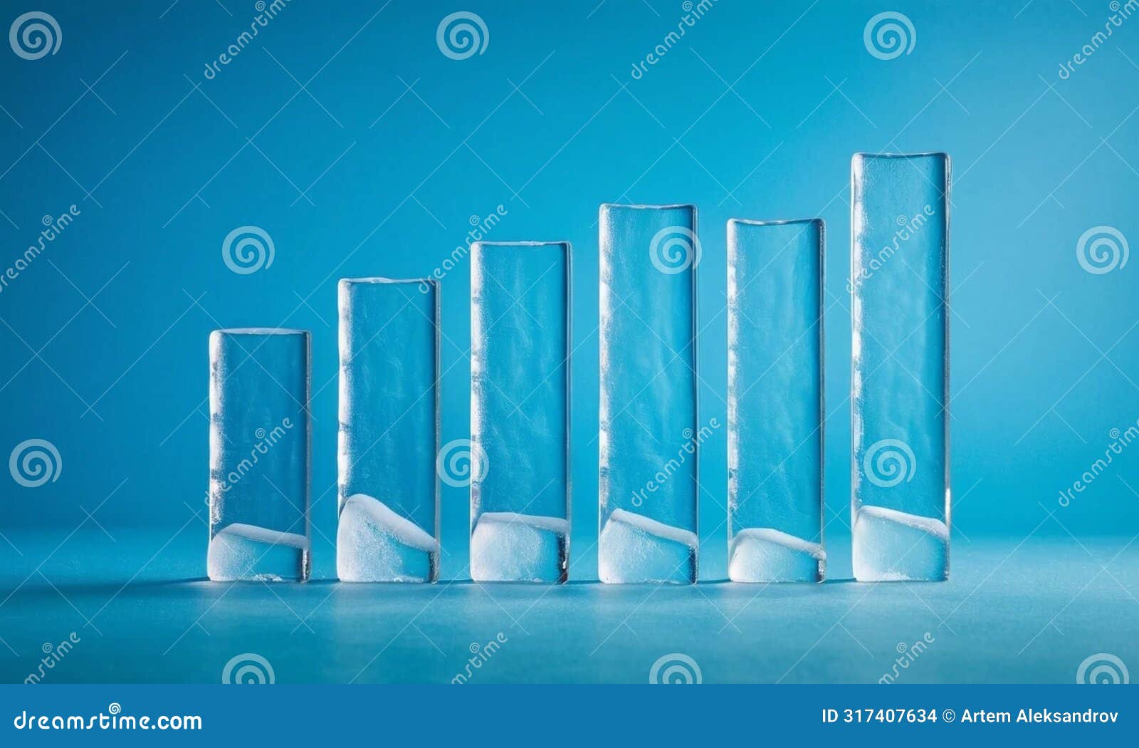 Bar Graph in the Form of Ice Rectangles Stock Illustration ...