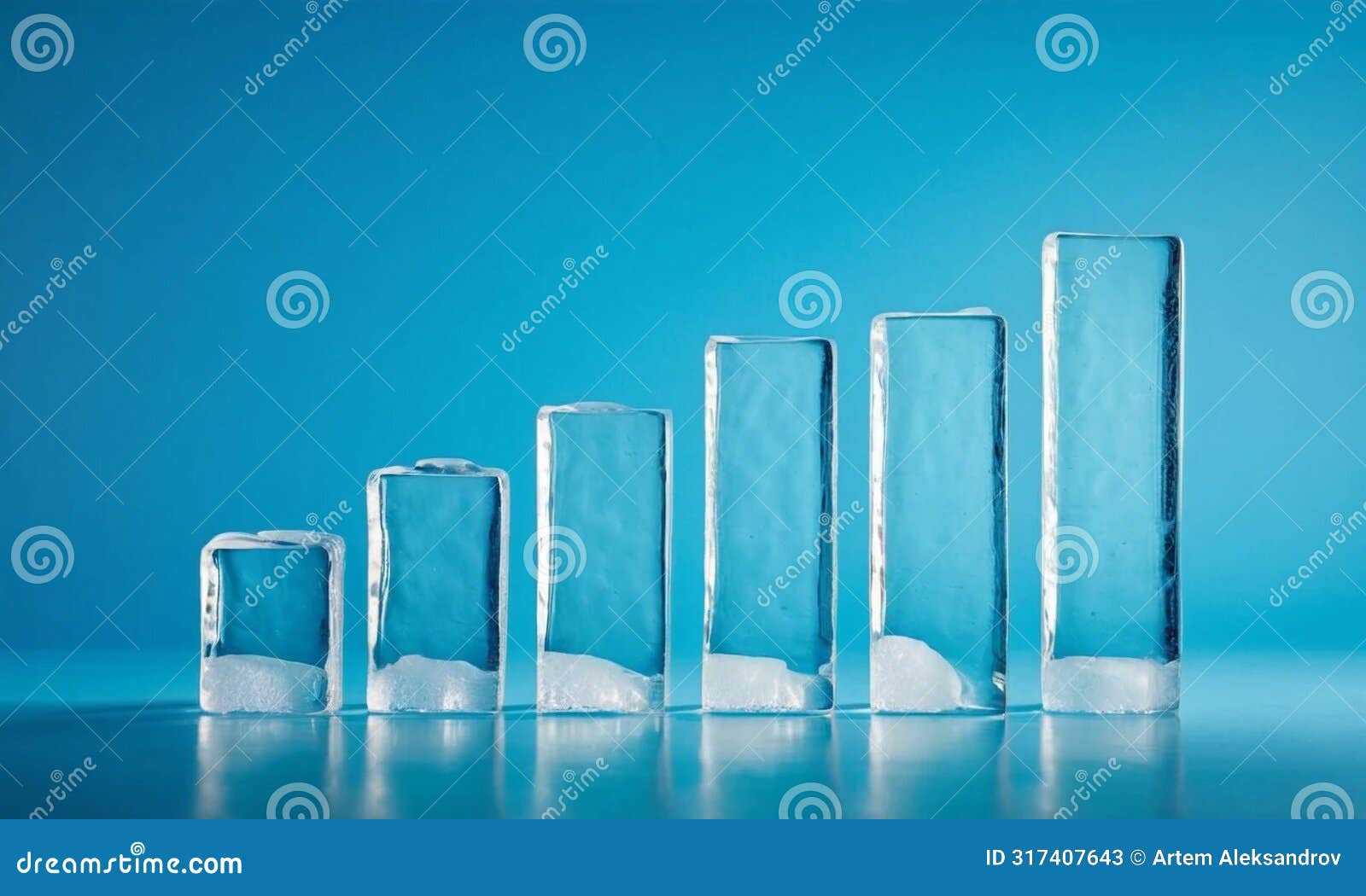 Bar Graph in the Form of Ice Rectangles Stock Illustration ...