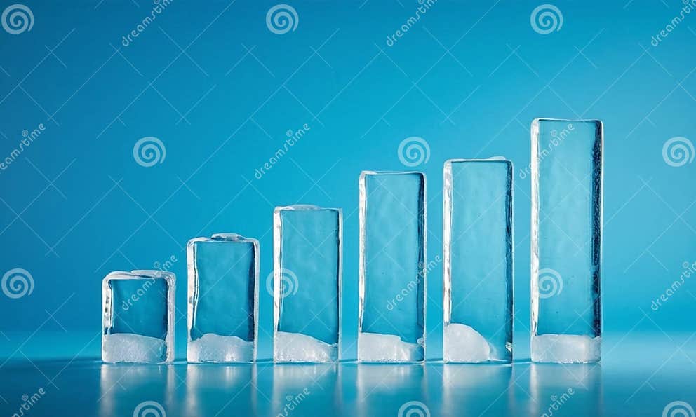 Bar Graph in the Form of Ice Rectangles Stock Illustration ...