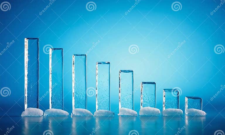 Bar Graph in the Form of Ice Rectangles Stock Illustration ...