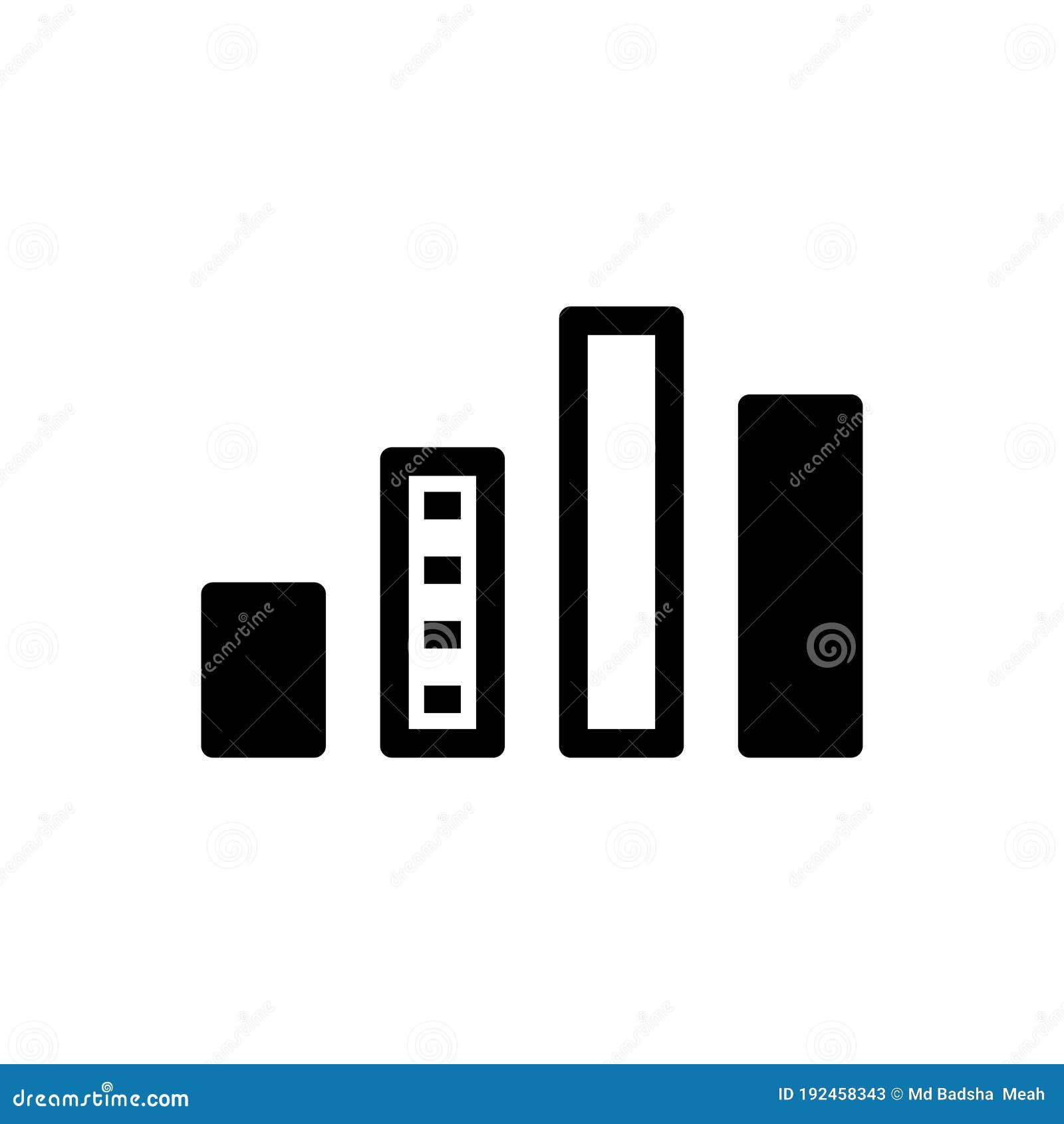 Bar Graph Icon stock vector. Illustration of sign, symbol - 192458343