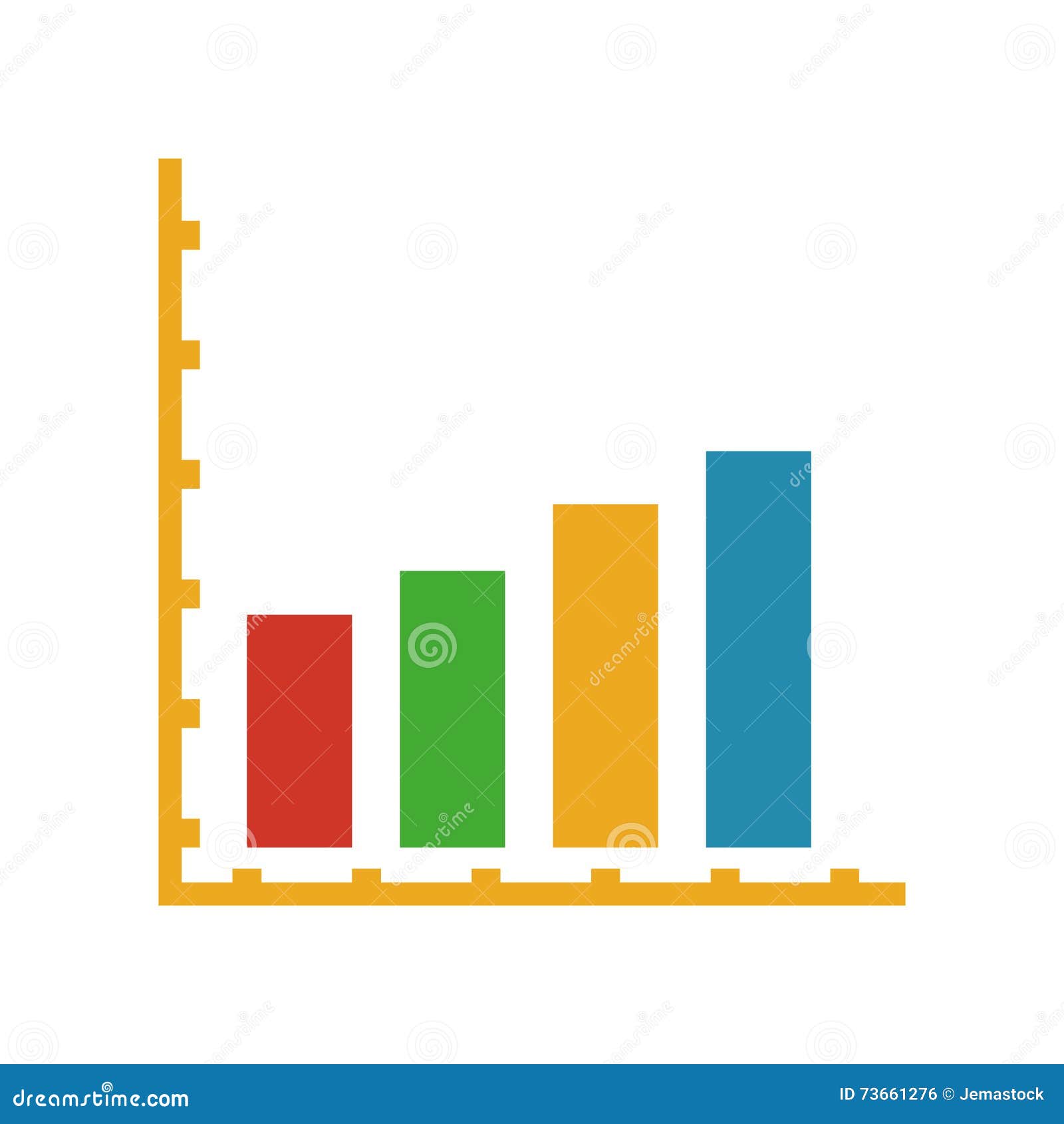 Bar graph icon stock illustration. Illustration of success - 73661276