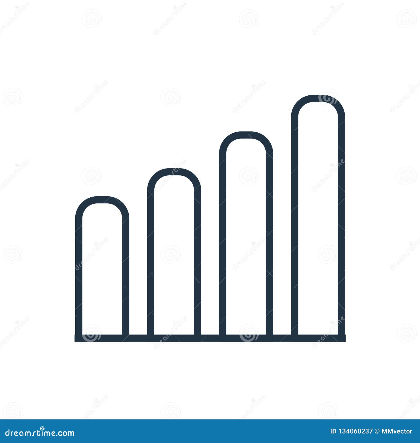 Bar Graph Icon Vector Isolated on White Background, Bar Graph Sign ...