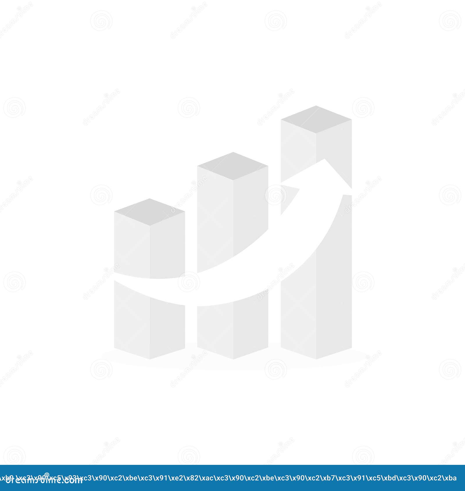 Bar Graph Image on a White Background, Profit Growth, Vector ...