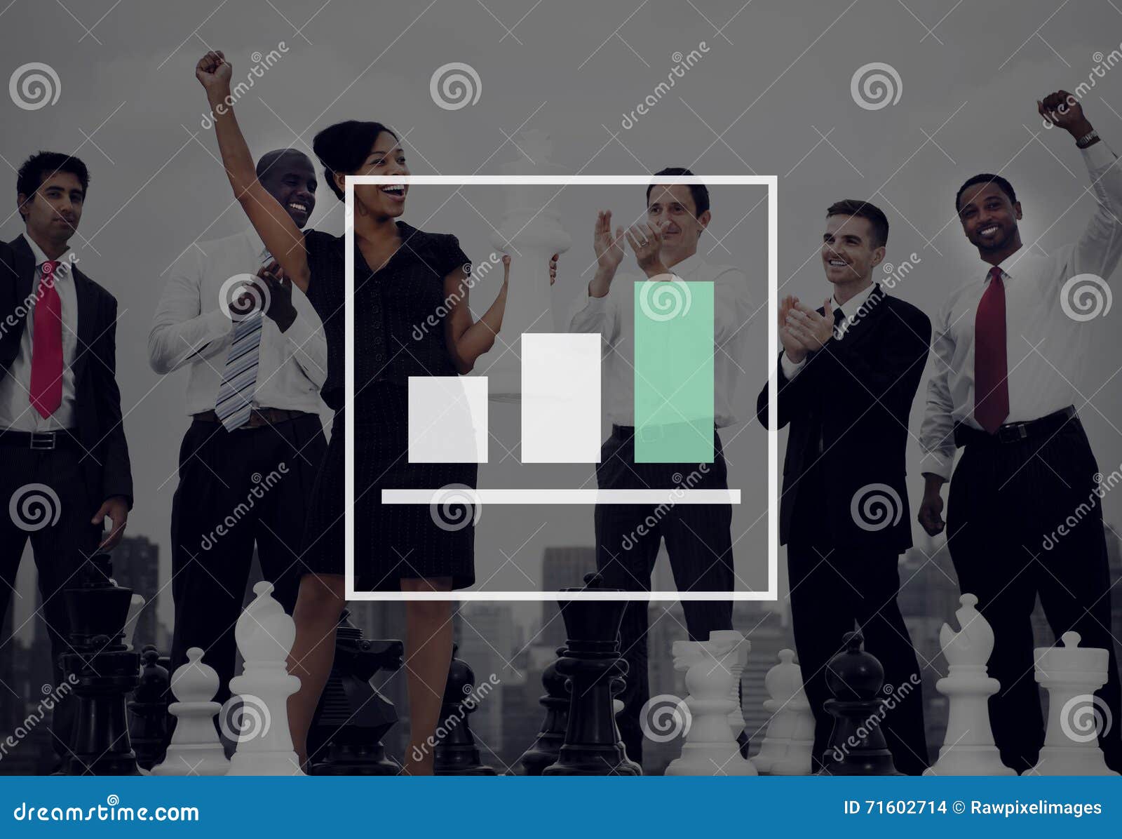 Bar Graph Marketing Analyzing Growth Increase Concept Stock ...