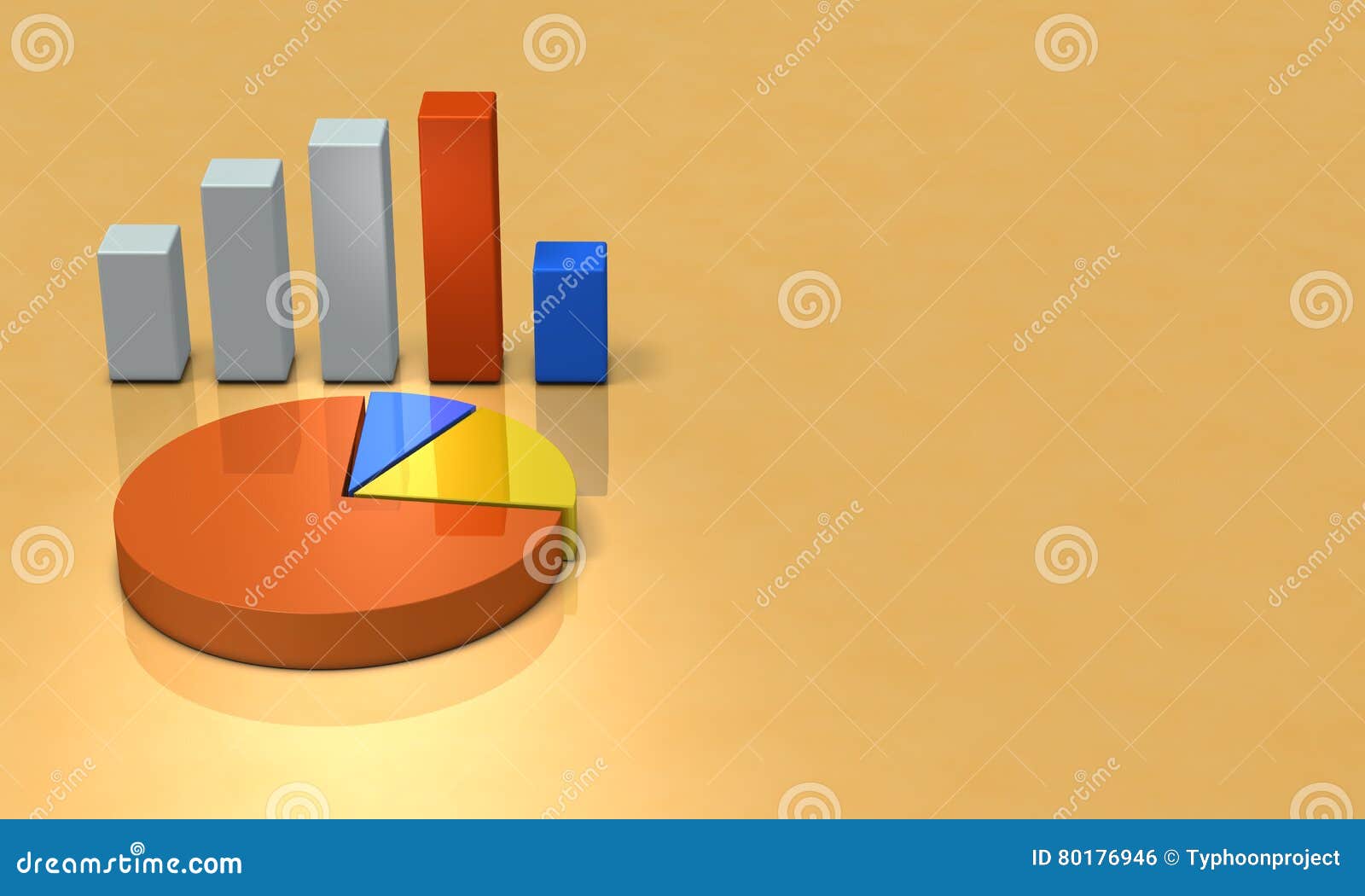 Bar Graph and Pie Chart. Background Image Stock Illustration ...