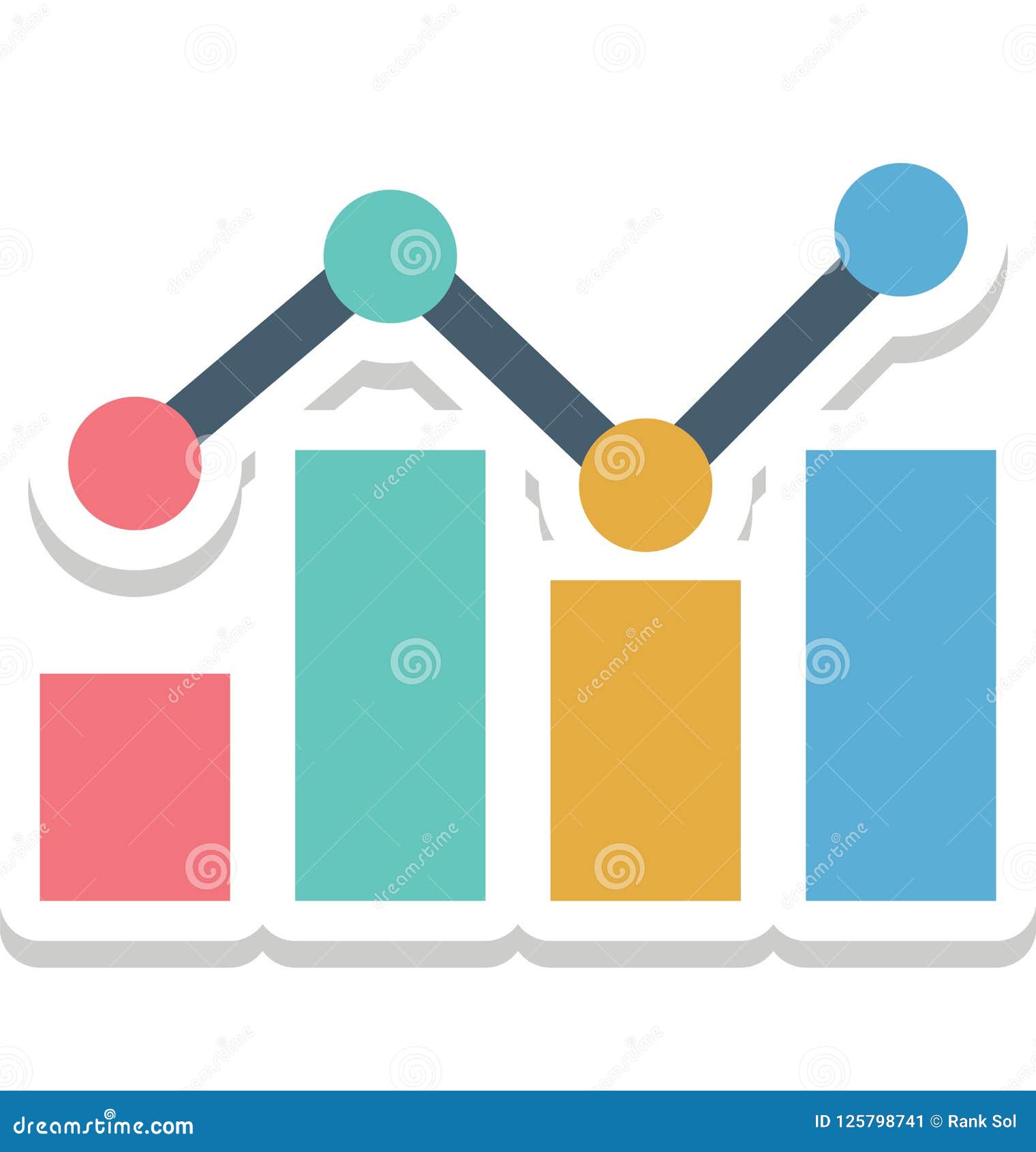 Bar Graph, Progress Chart Isolated Vector Icons Can Be Modify with Any ...