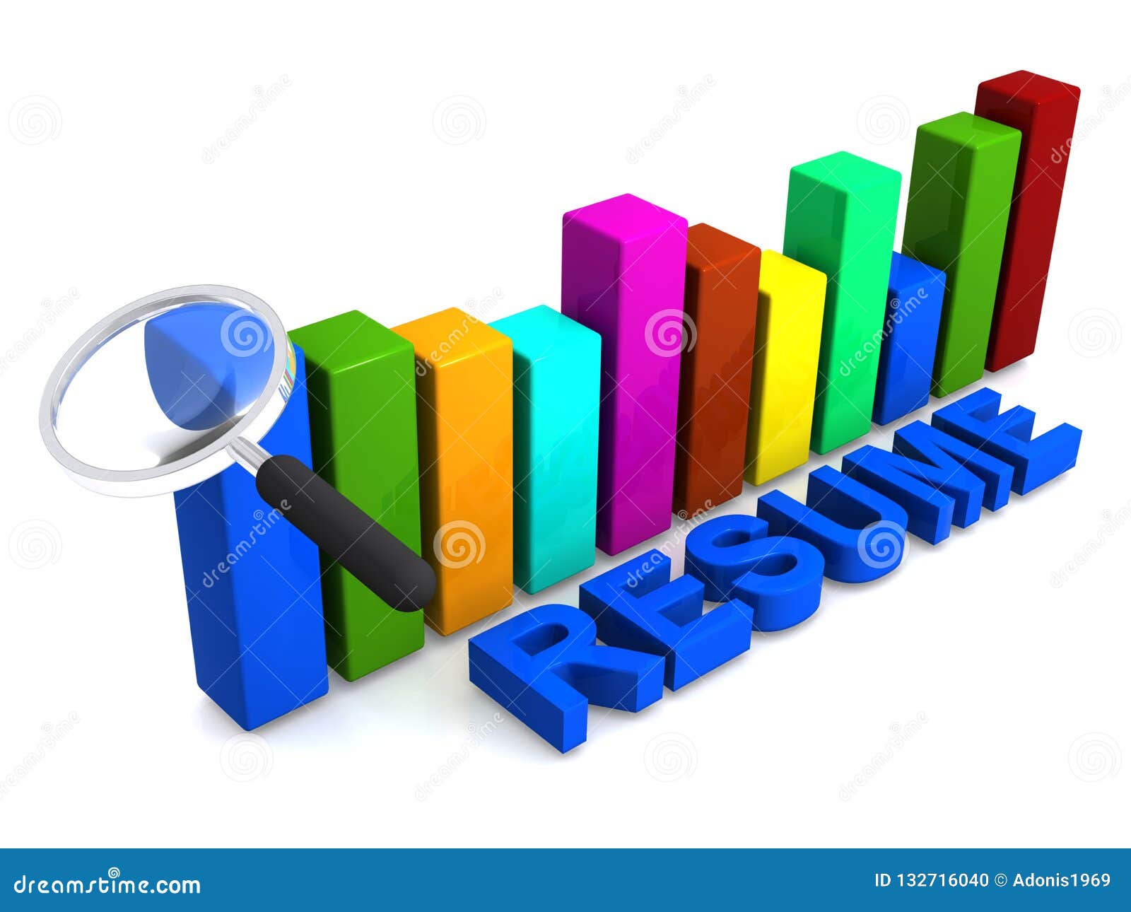 Bar graph and resume stock illustration. Illustration of graphic ...