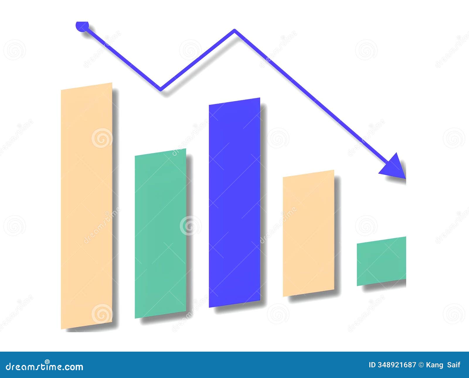 Trending Downward: a Visual Representation of Decreasing Numbers Stock ...