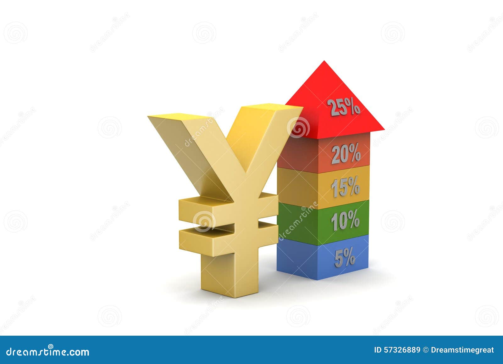 Bar Graph Showing Growth with Currency Sign Stock Illustration ...