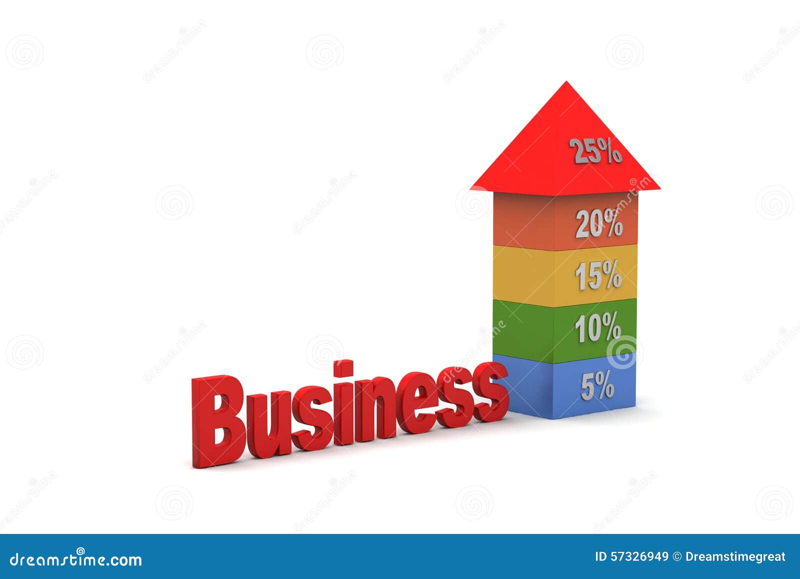 Bar Graph Showing Growth Percentage Stock Illustration - Illustration ...