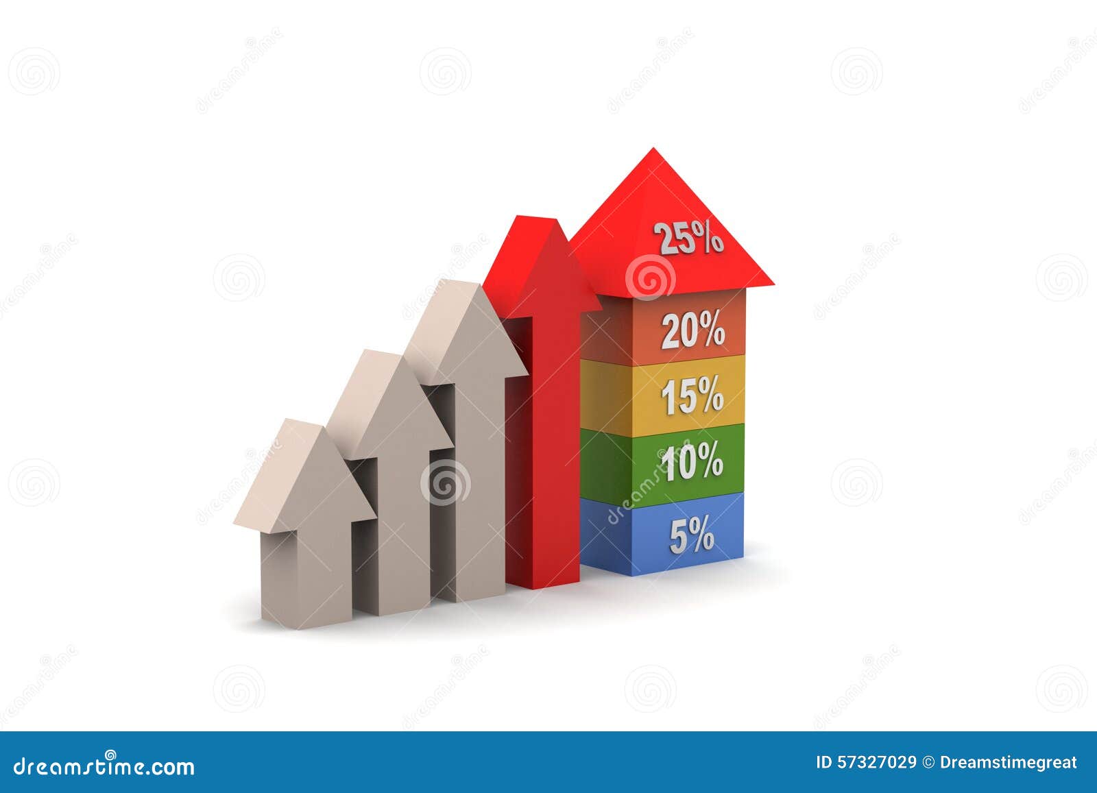 Bar graph showing growth stock illustration. Illustration of profit ...
