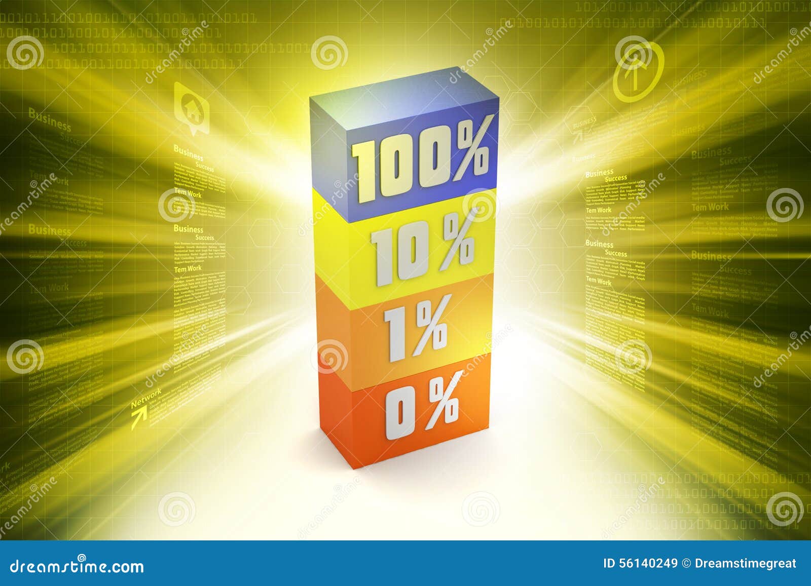Bar Graph Showing a Steady Rise with Years Stock Illustration ...
