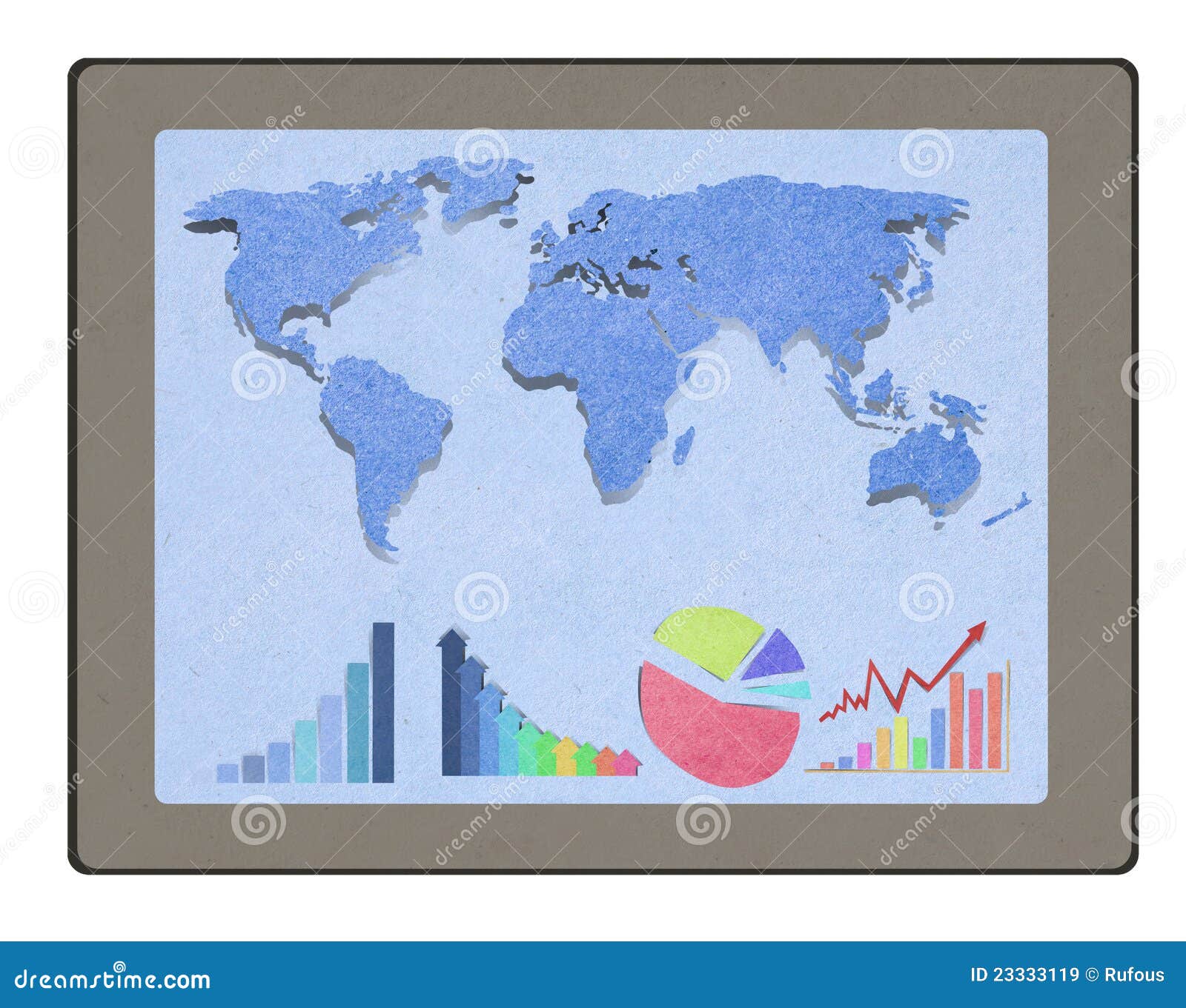 Tablet With Recycled Paper Craft Stick Royalty-Free Stock Photo ...