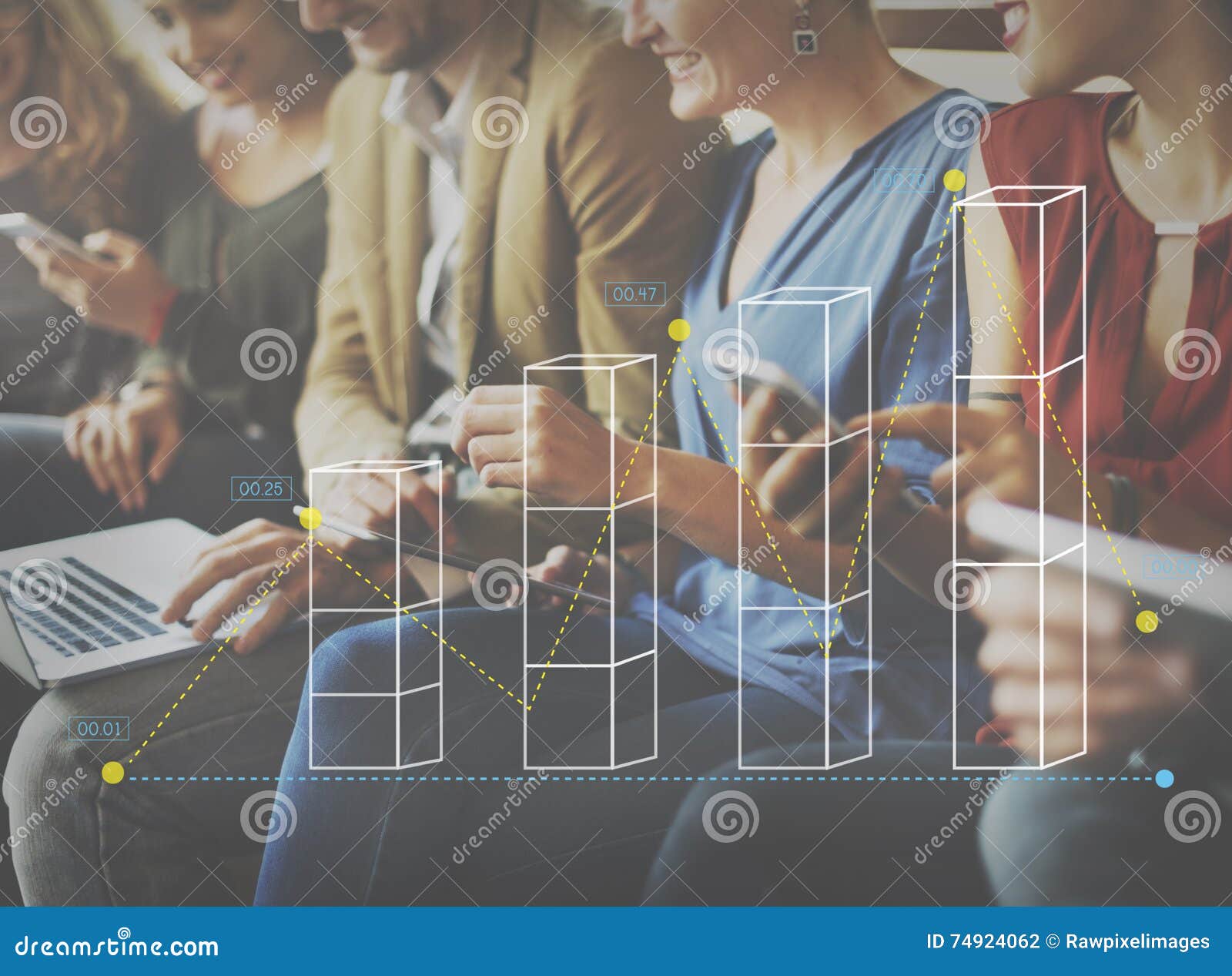 Bar Graph Statistics Analysis Business Concept Stock Photo - Image of ...