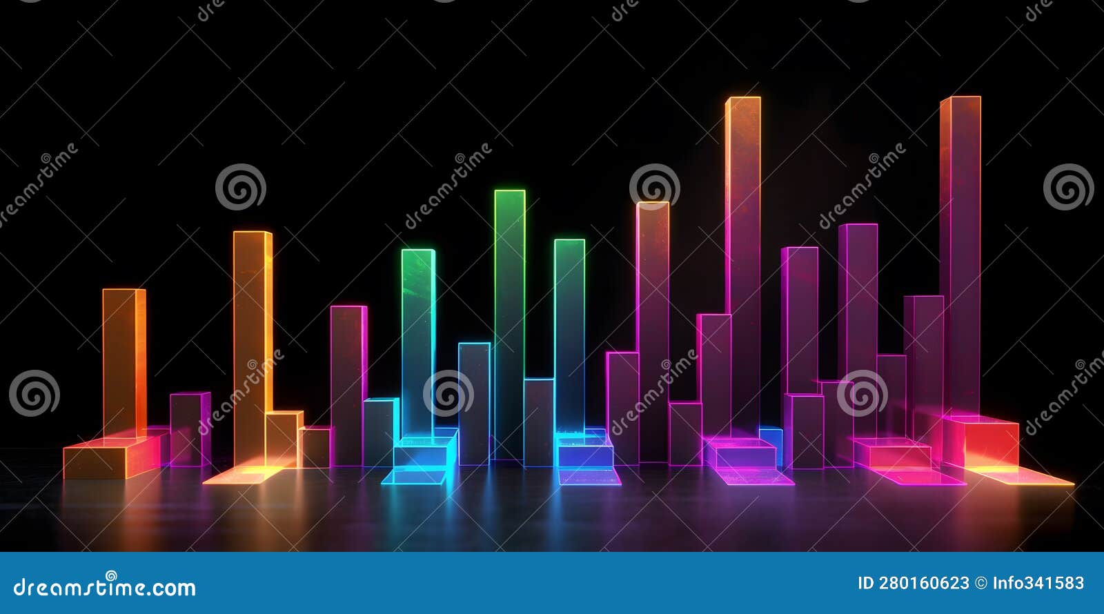 Bar Graph Trending Upwards Generative AI Stock Illustration ...