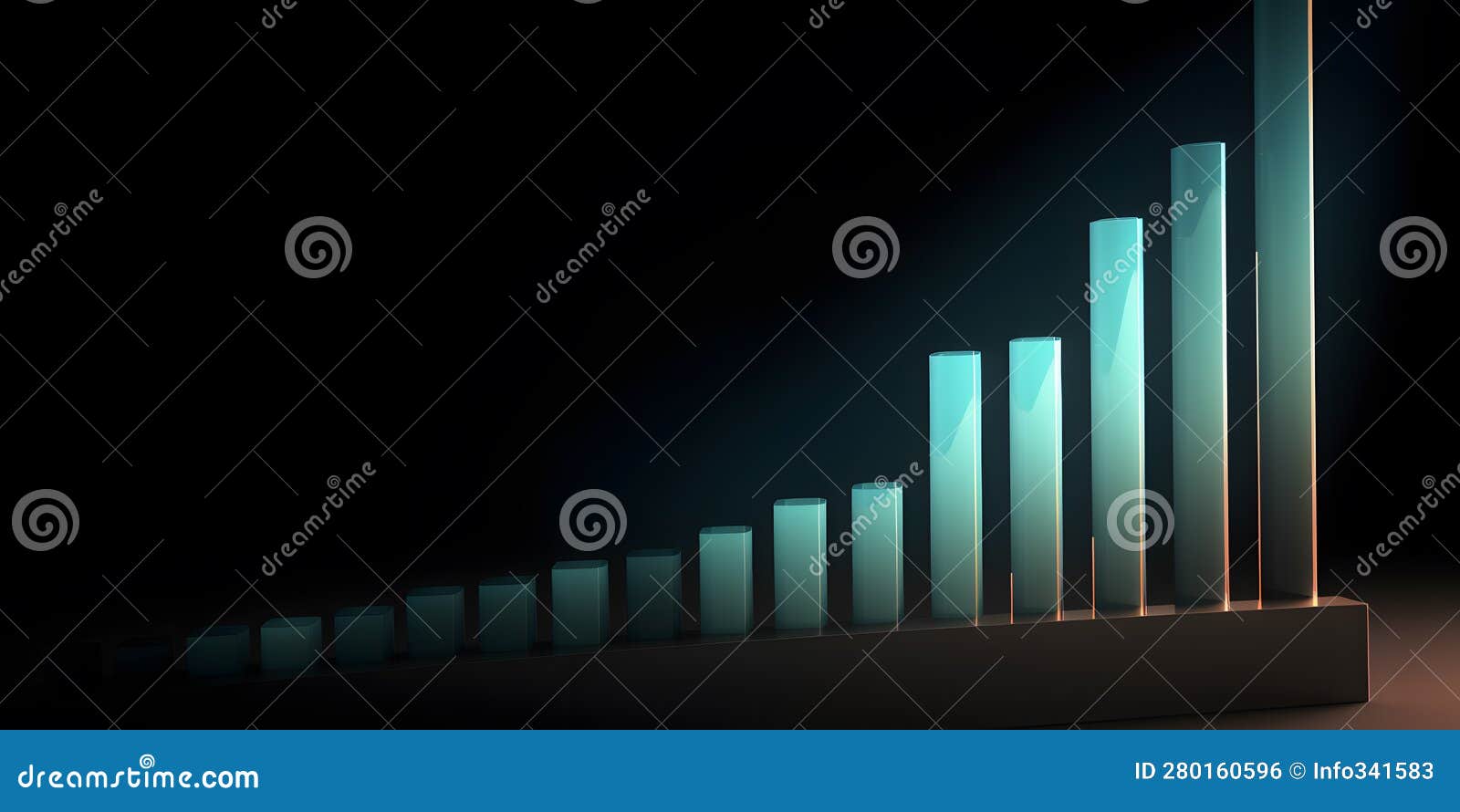 Bar Graph Trending Upwards One Generative AI Stock Illustration ...