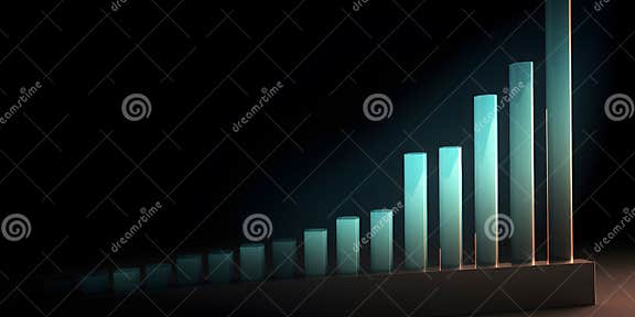 Bar Graph Trending Upwards One Generative AI Stock Illustration ...