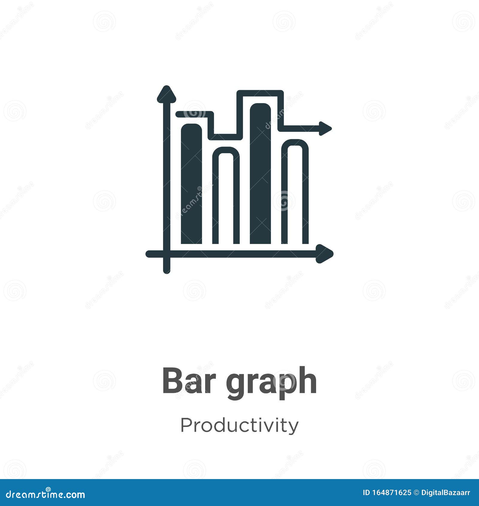 Bar Graph Vector Icon on White Background. Flat Vector Bar Graph Icon ...