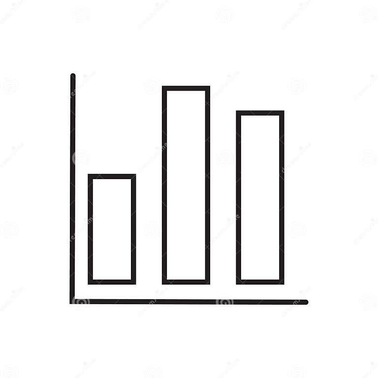 Bar Graph. Vector Illustration Decorative Design Stock Vector - Illustration of minimalism ...