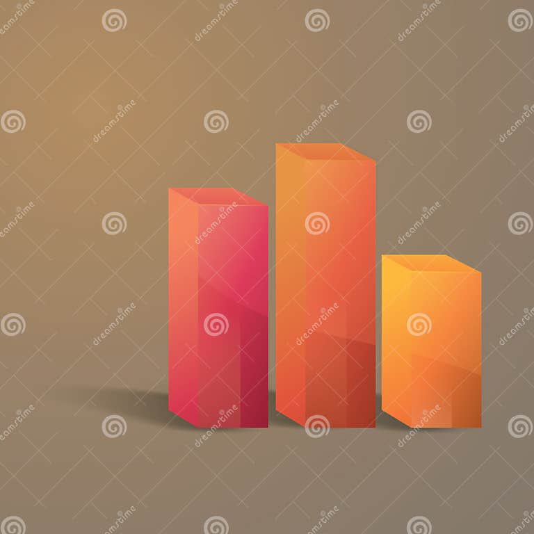 Bar Graph. Vector Illustration Decorative Design Stock Vector - Illustration of data, geometric ...