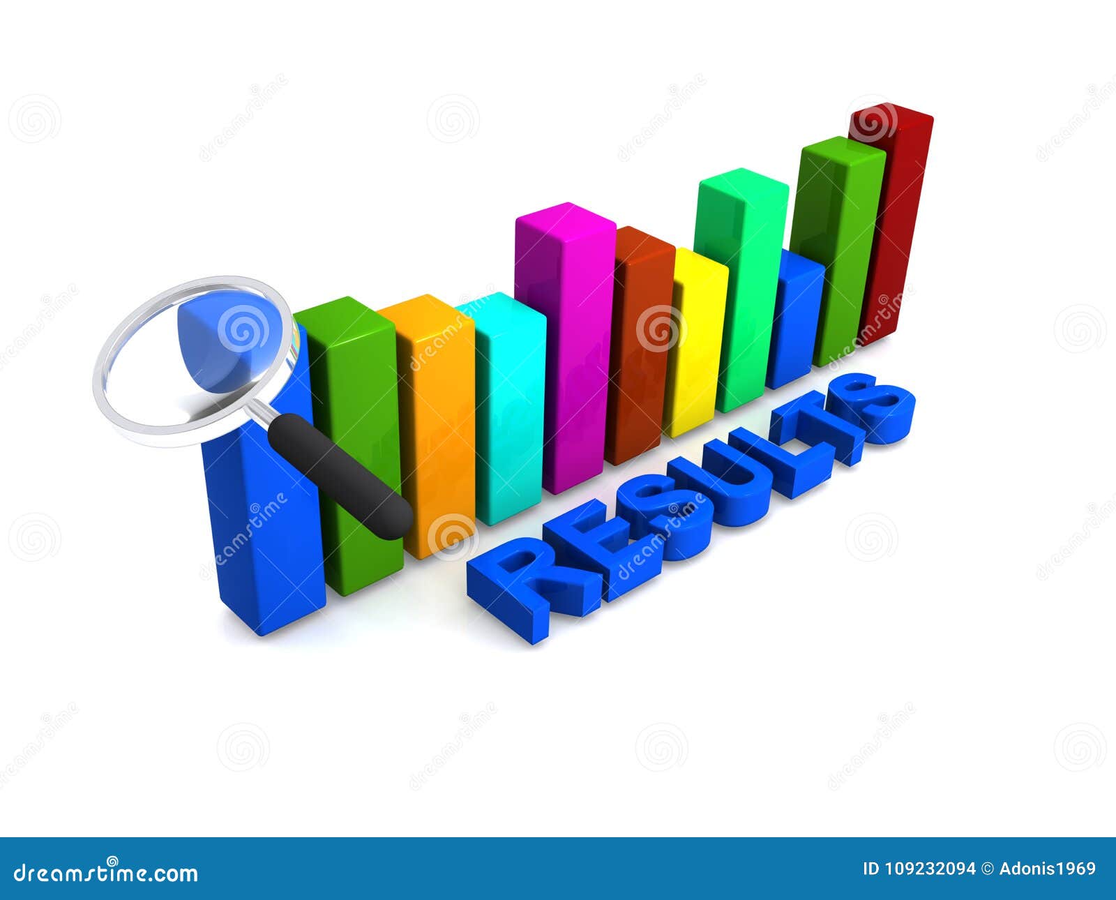 Bar graph and word results stock photo. Image of answer - 109232094