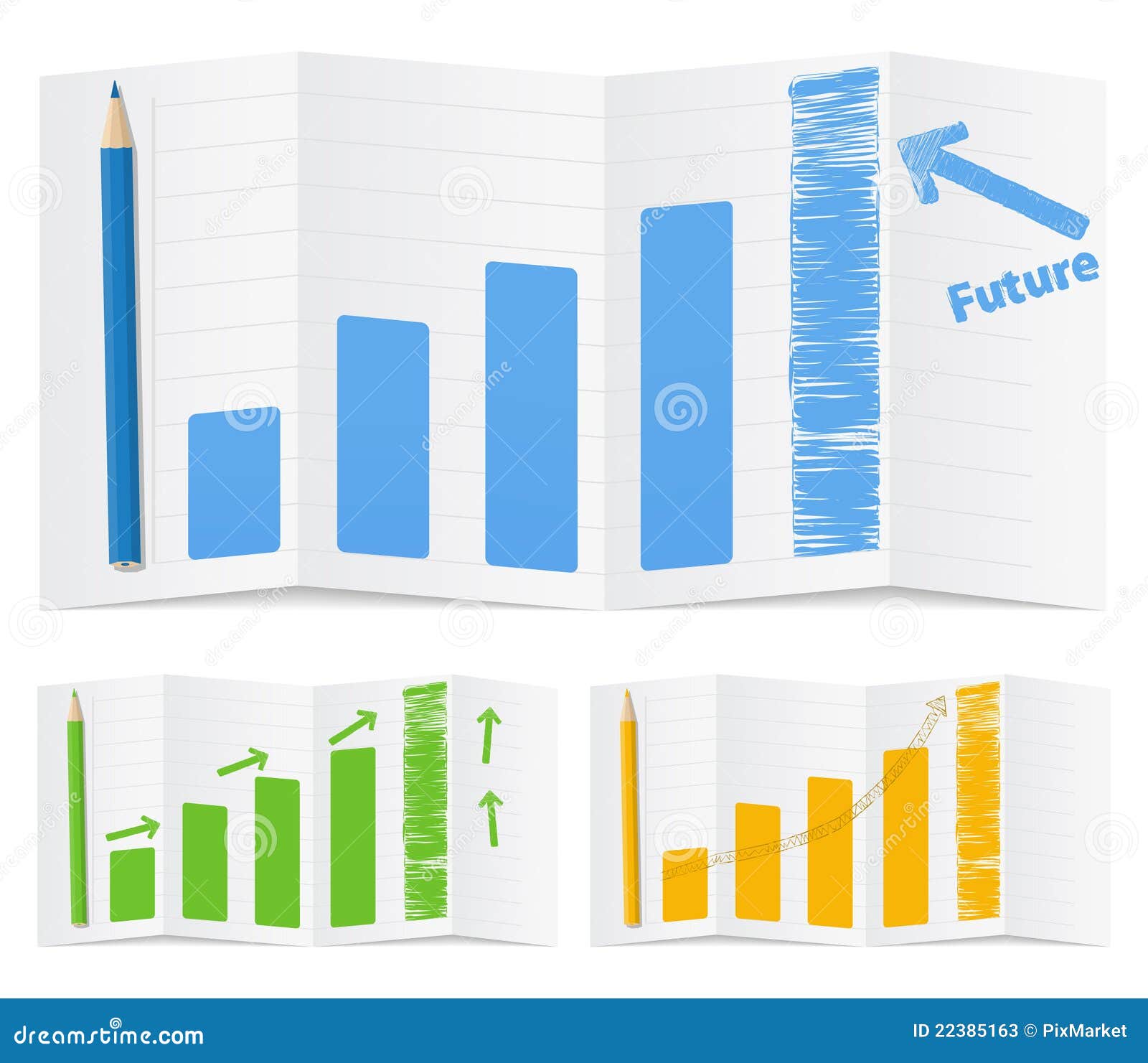 Bar Graphs Cartoon Vector | CartoonDealer.com #22385163