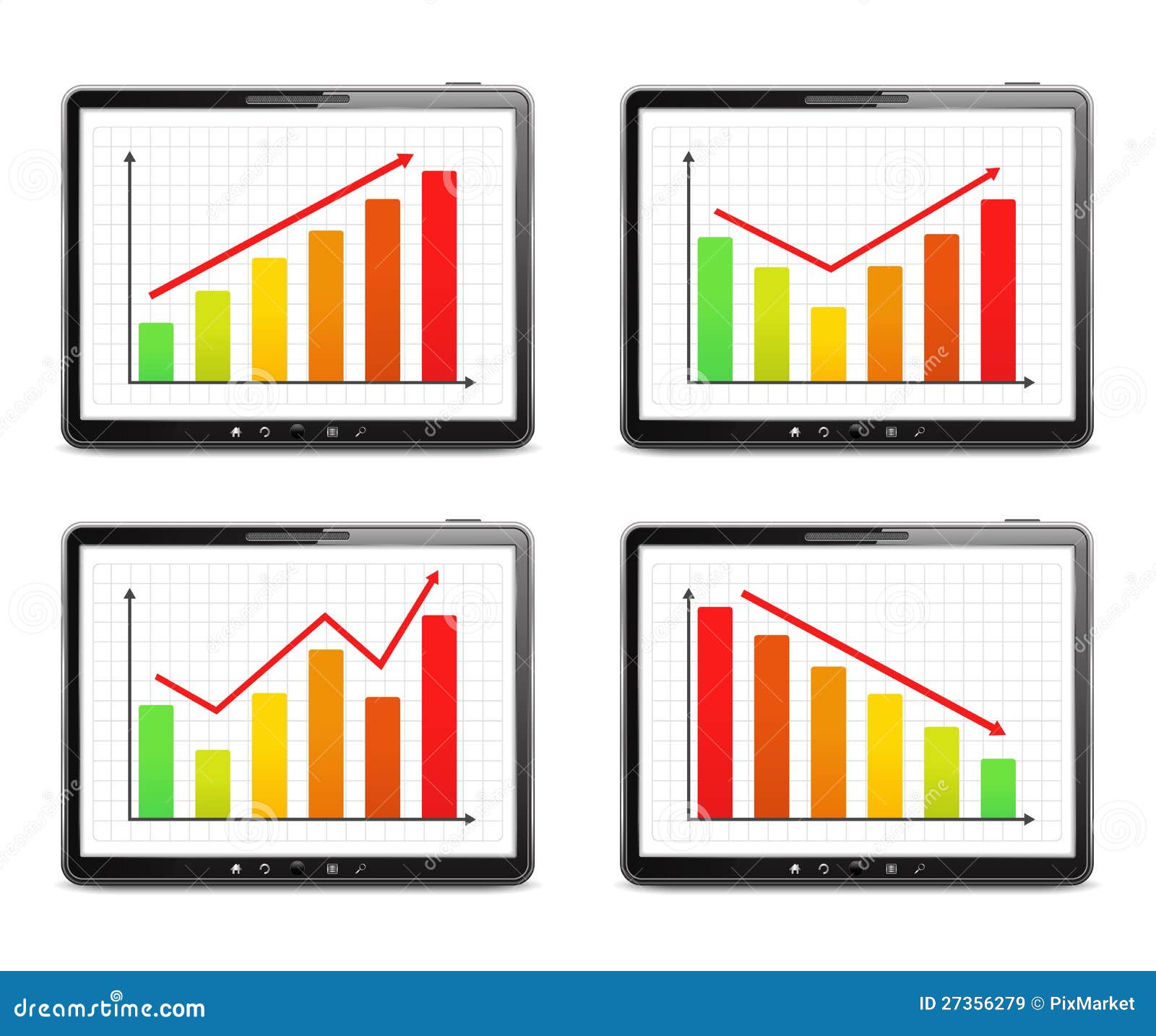 Bar Graphs stock vector. Illustration of descending, earnings - 27356279