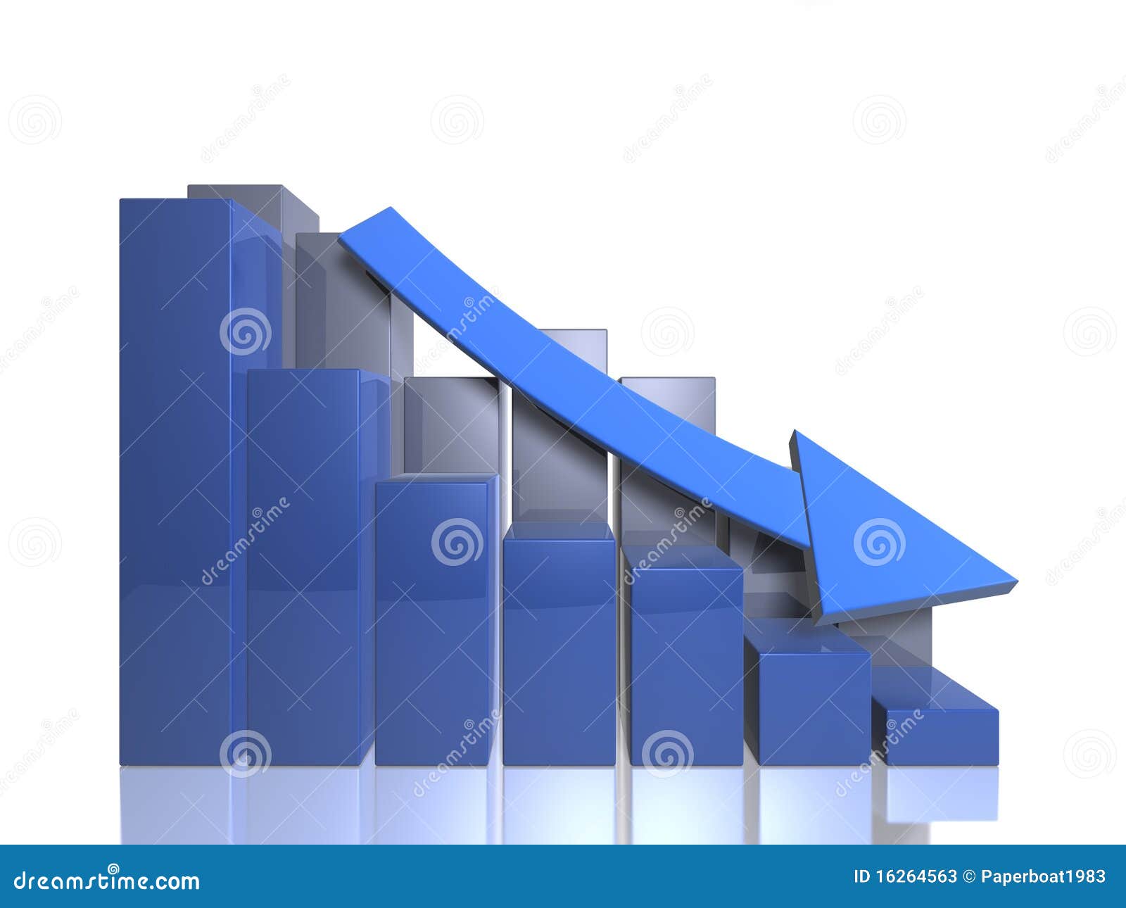 Bar Graphs - Descending - Front View Stock Illustration - Illustration ...