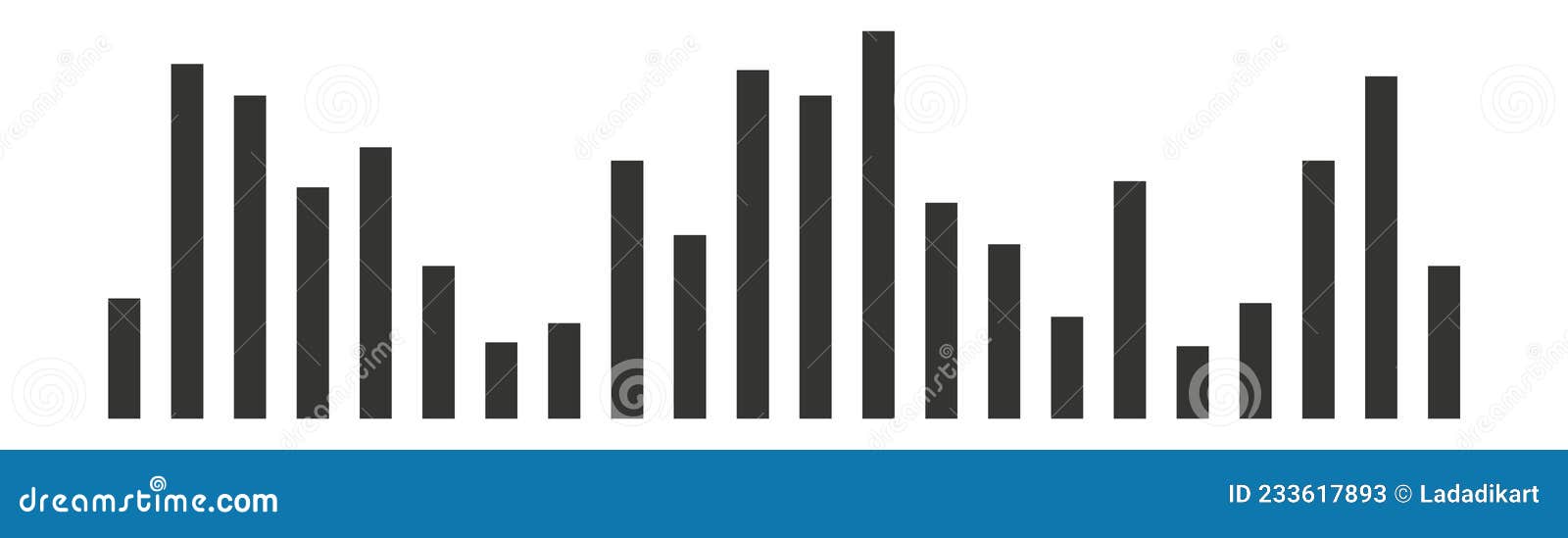 The Histogram. Black Chart On A White Background. Growing Chart. Vector ...