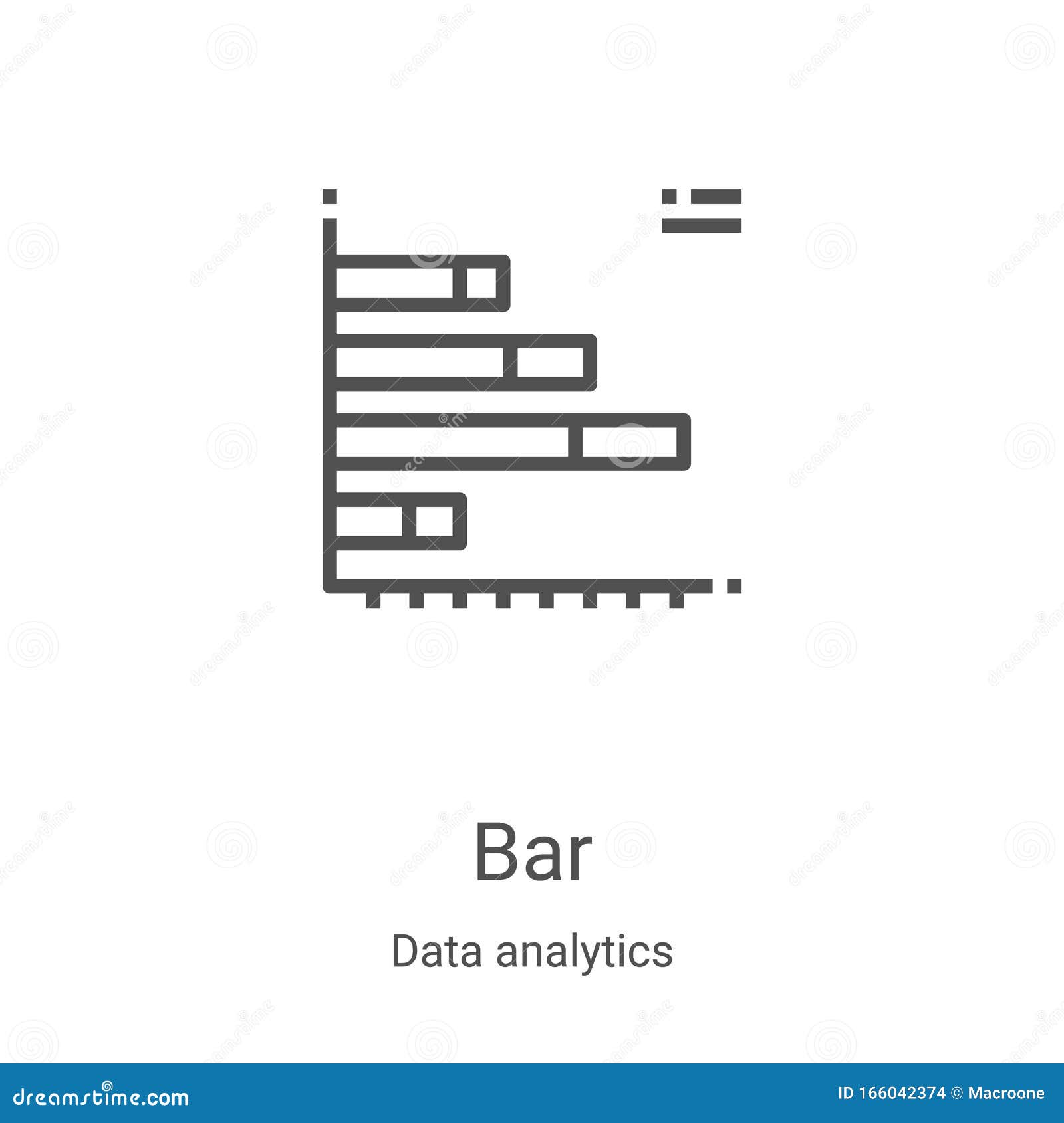 Bar Icon Vector from Data Analytics Collection. Thin Line Bar Outline ...