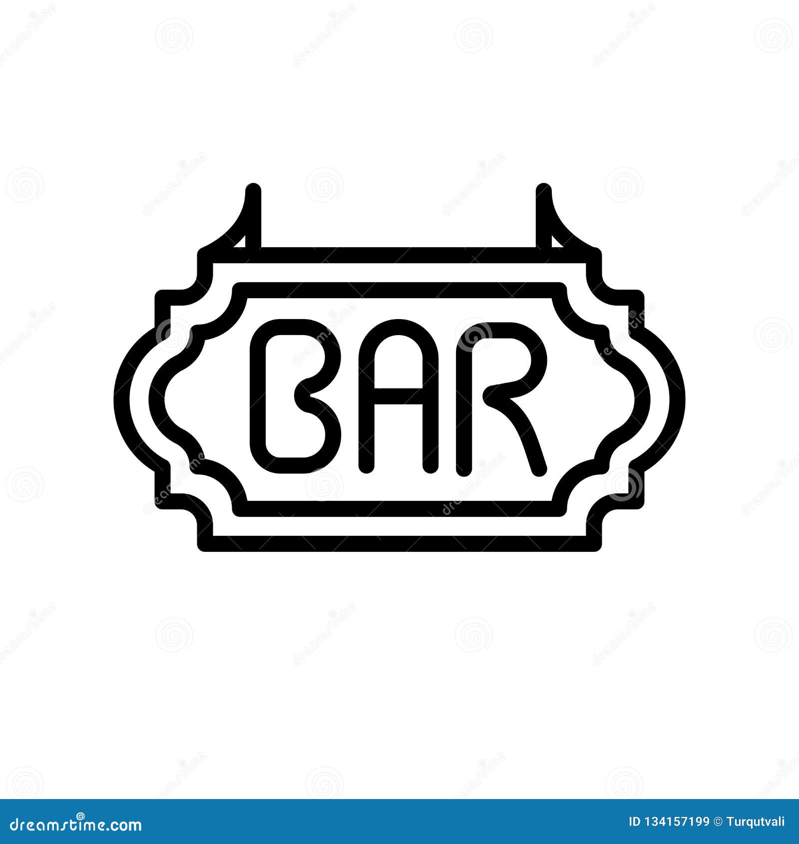 Bar Icon Vector Isolated on White Background, Bar Sign , Line and ...