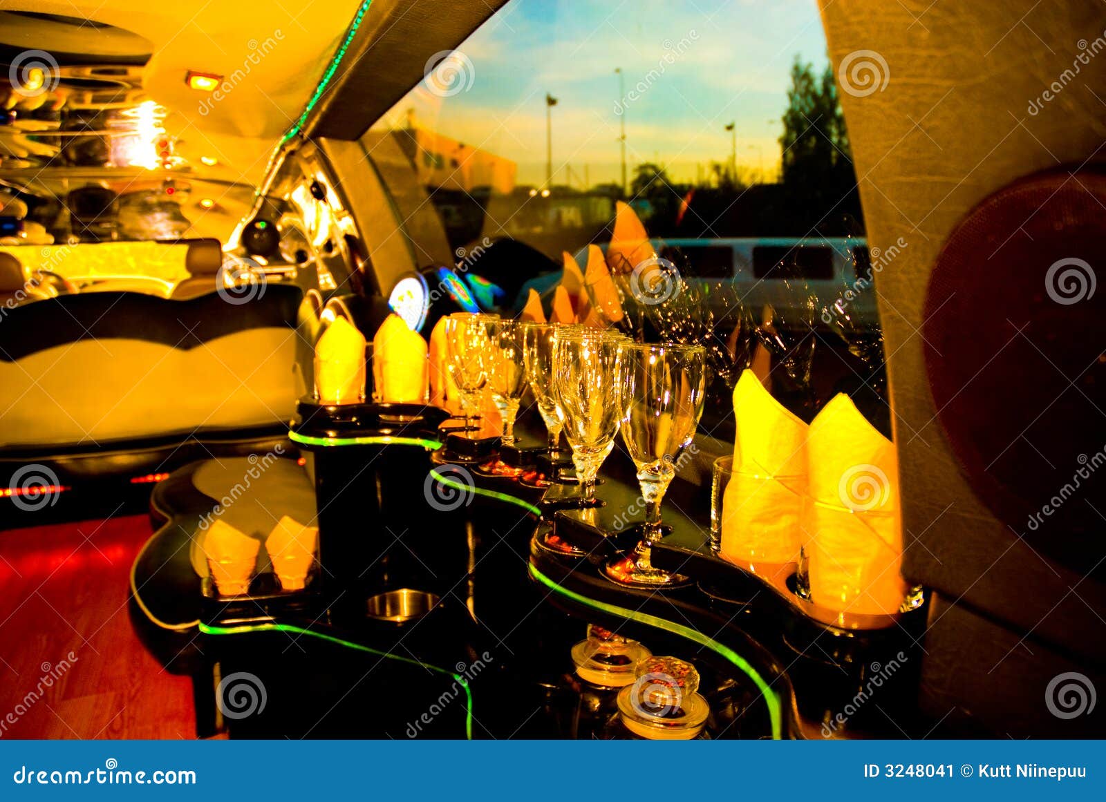 Bar Inside Modern Limousine Stock Image - Image of cocktail, luxury ...