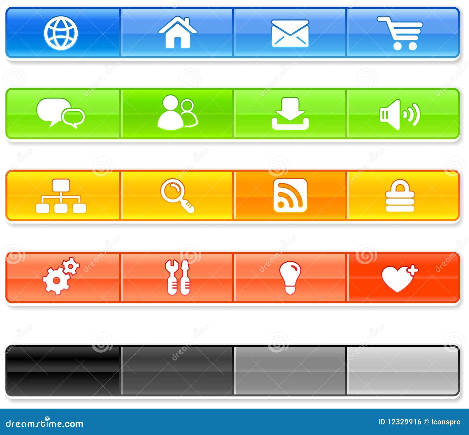 Bar Internet Icons stock vector. Illustration of digitally - 12329916