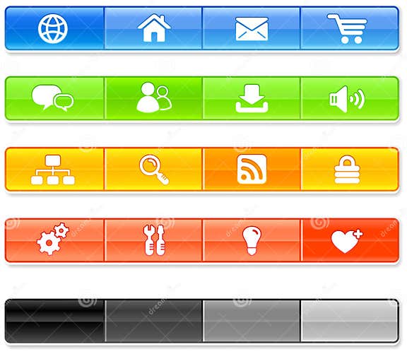 Bar Internet Icons stock illustration. Illustration of computer - 13004706
